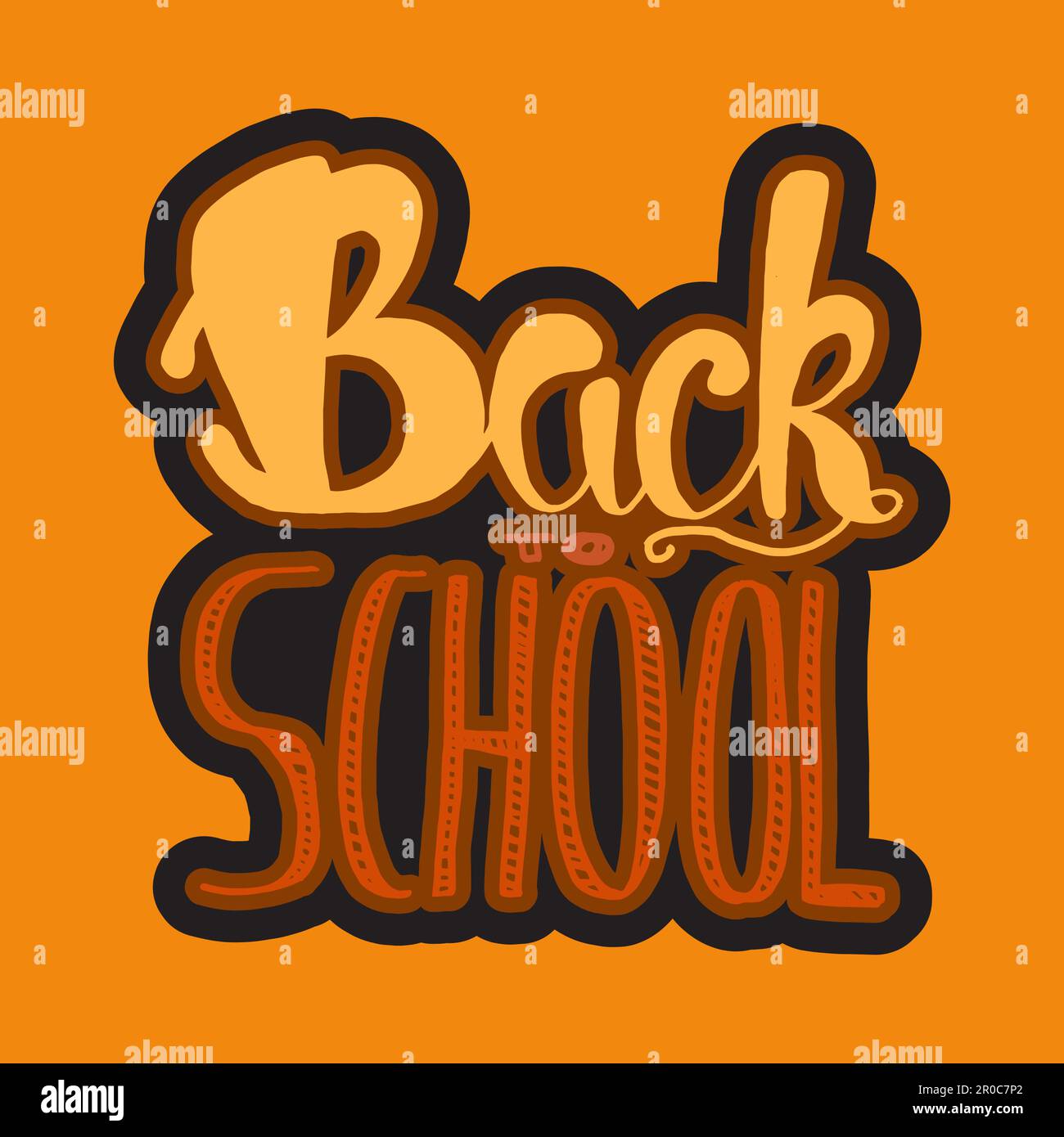 Vintage Back To School Lettering Banner. Knowledge day greeting card ...