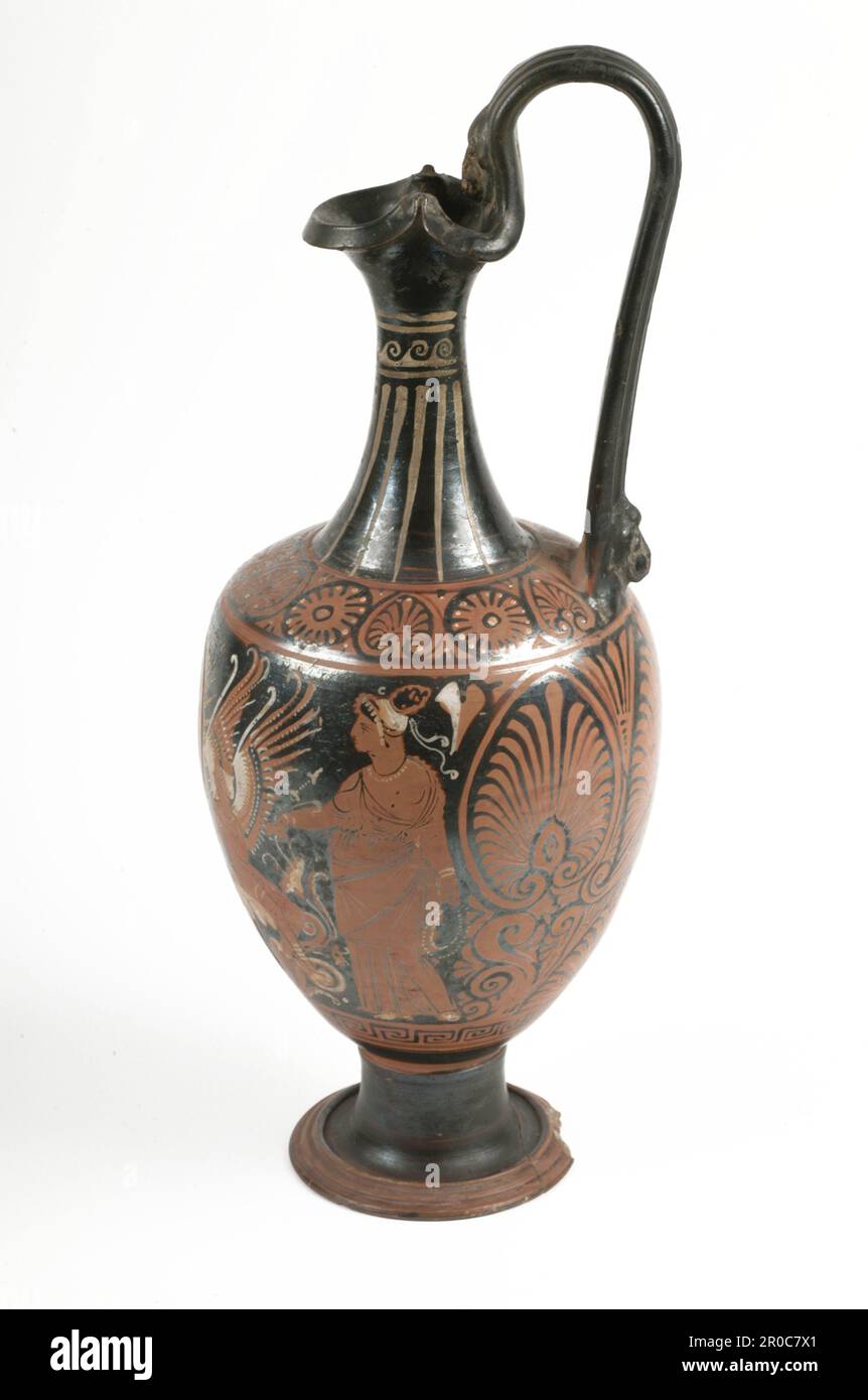 Oinochoe, 325-300 BC. From South Italy. An Ancient Greek wine jug ...