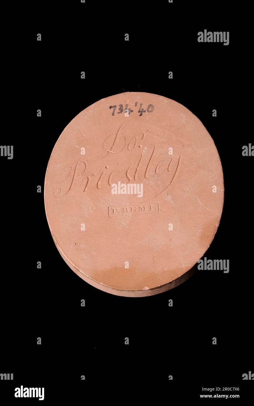[Verso - Reverse]. Terracotta Plaque - Portrait of Dr Joseph Priestley ...