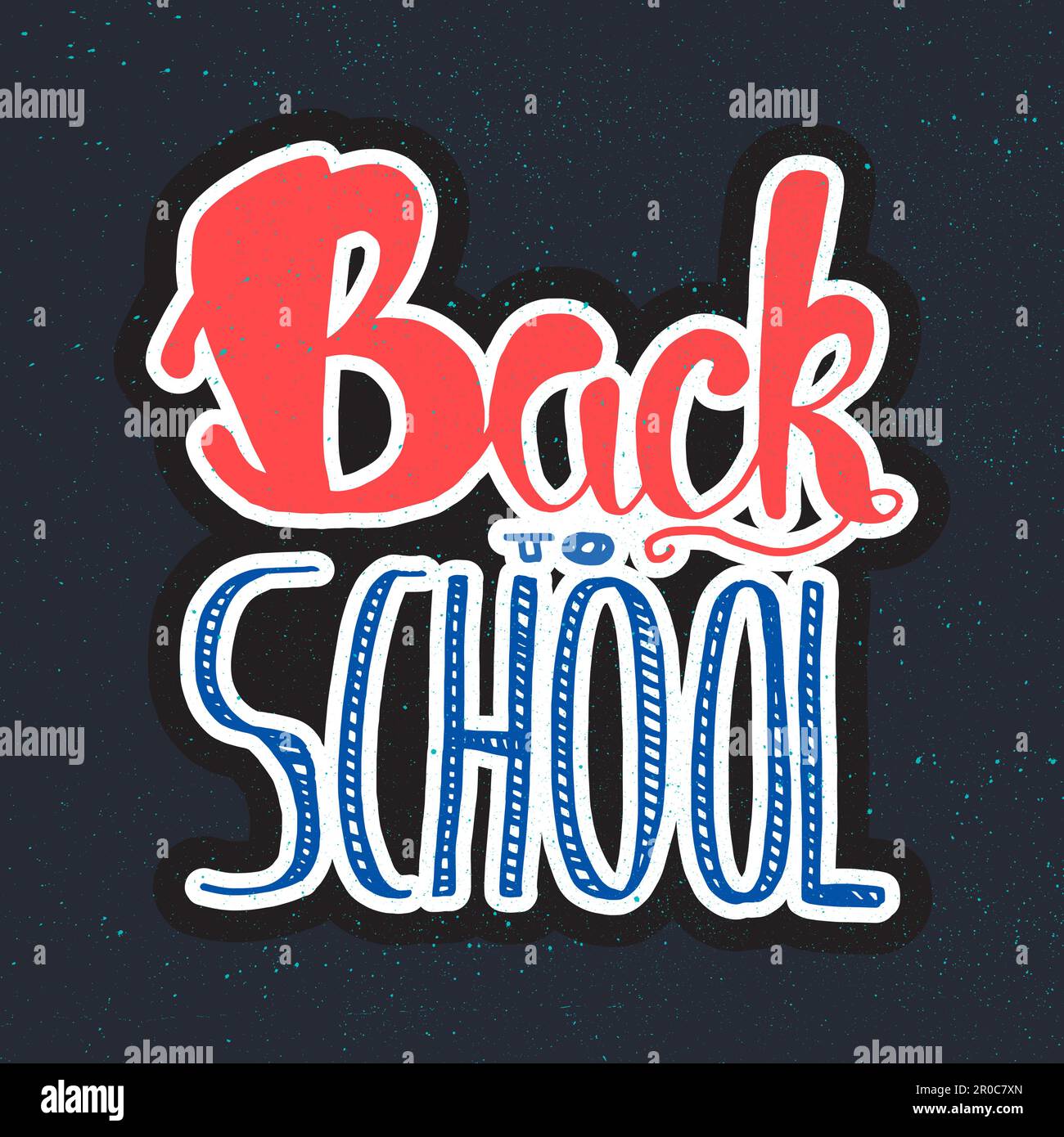 Vintage Back To School Lettering Banner. Knowledge day greeting card ...