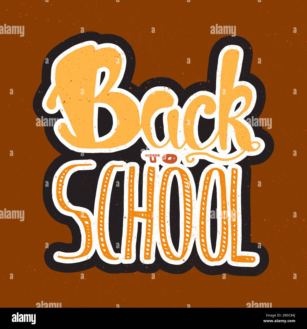 Vintage Back To School Lettering Banner. Knowledge day greeting card ...
