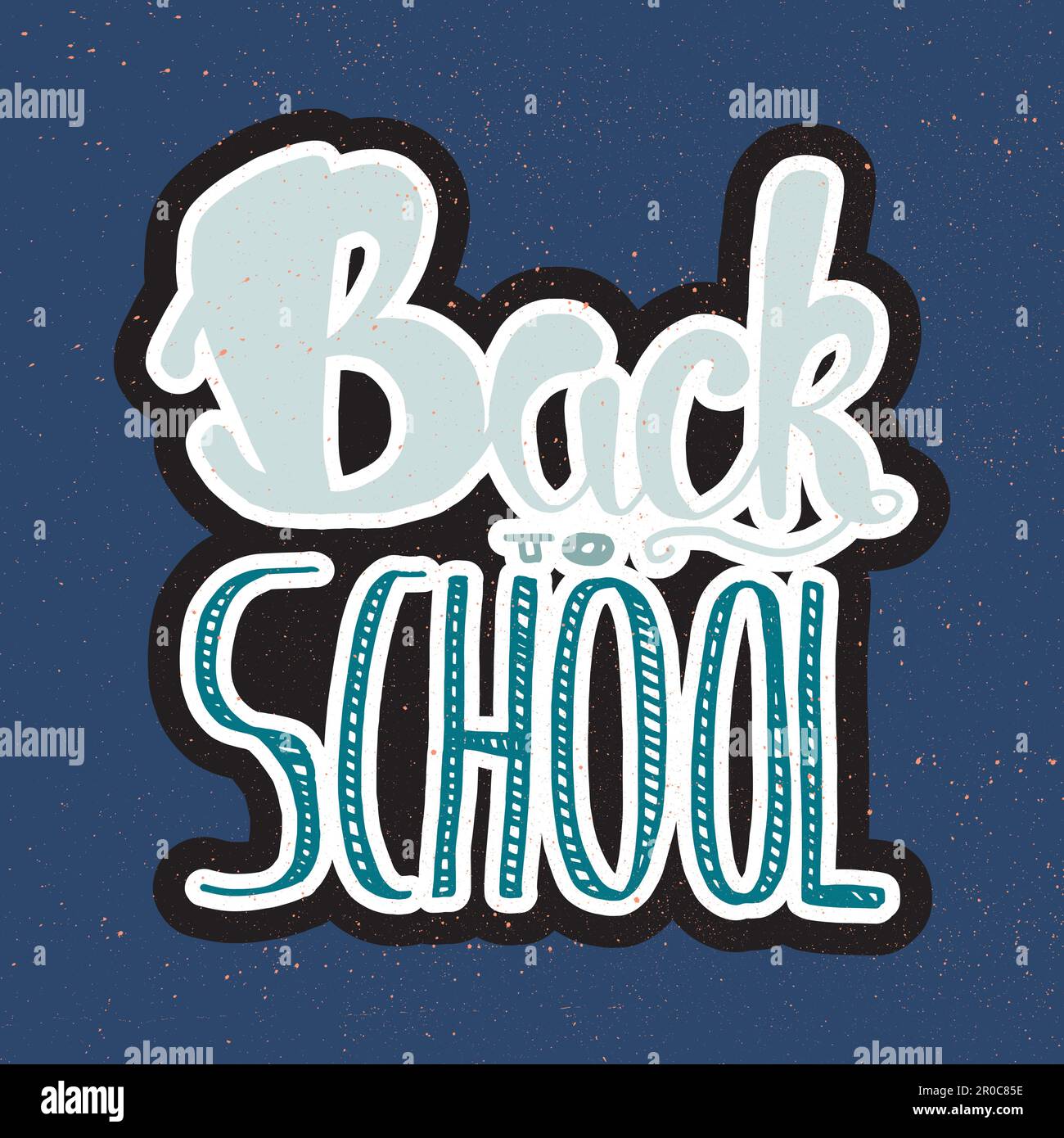 Vintage Back To School Lettering Banner. Knowledge day greeting card ...