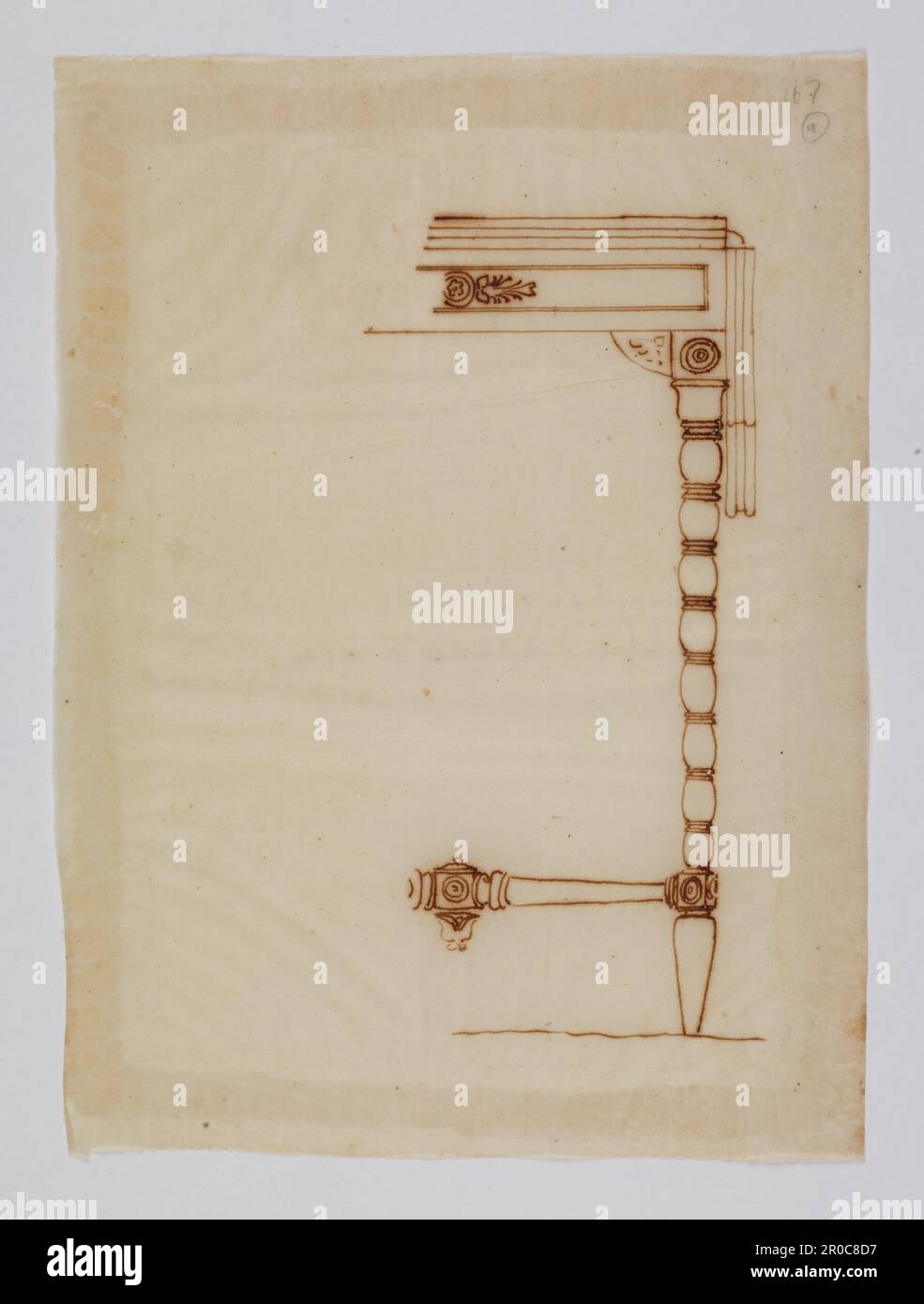 Wilkinson Tracing, Design for a table, 1820. Ink on tracing paper ...