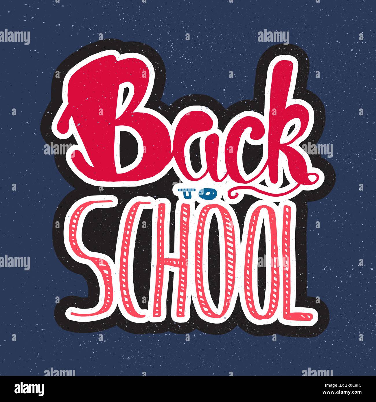 Vintage Back To School Lettering Banner. Knowledge day greeting card ...