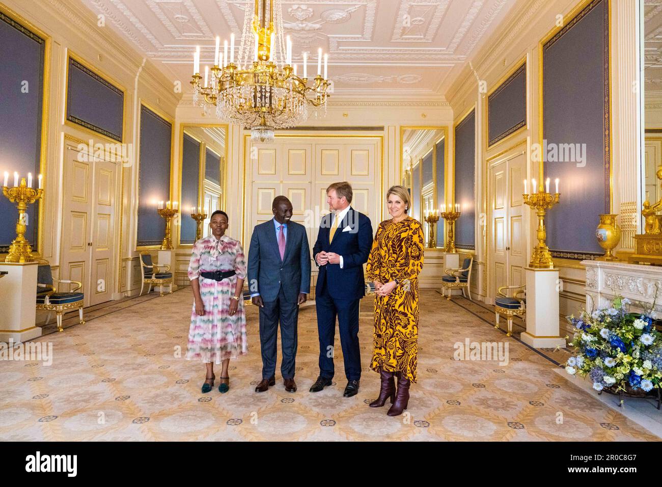 THE HAGUE - King Willem-Alexander (2nd R) receives Kenyan President ...