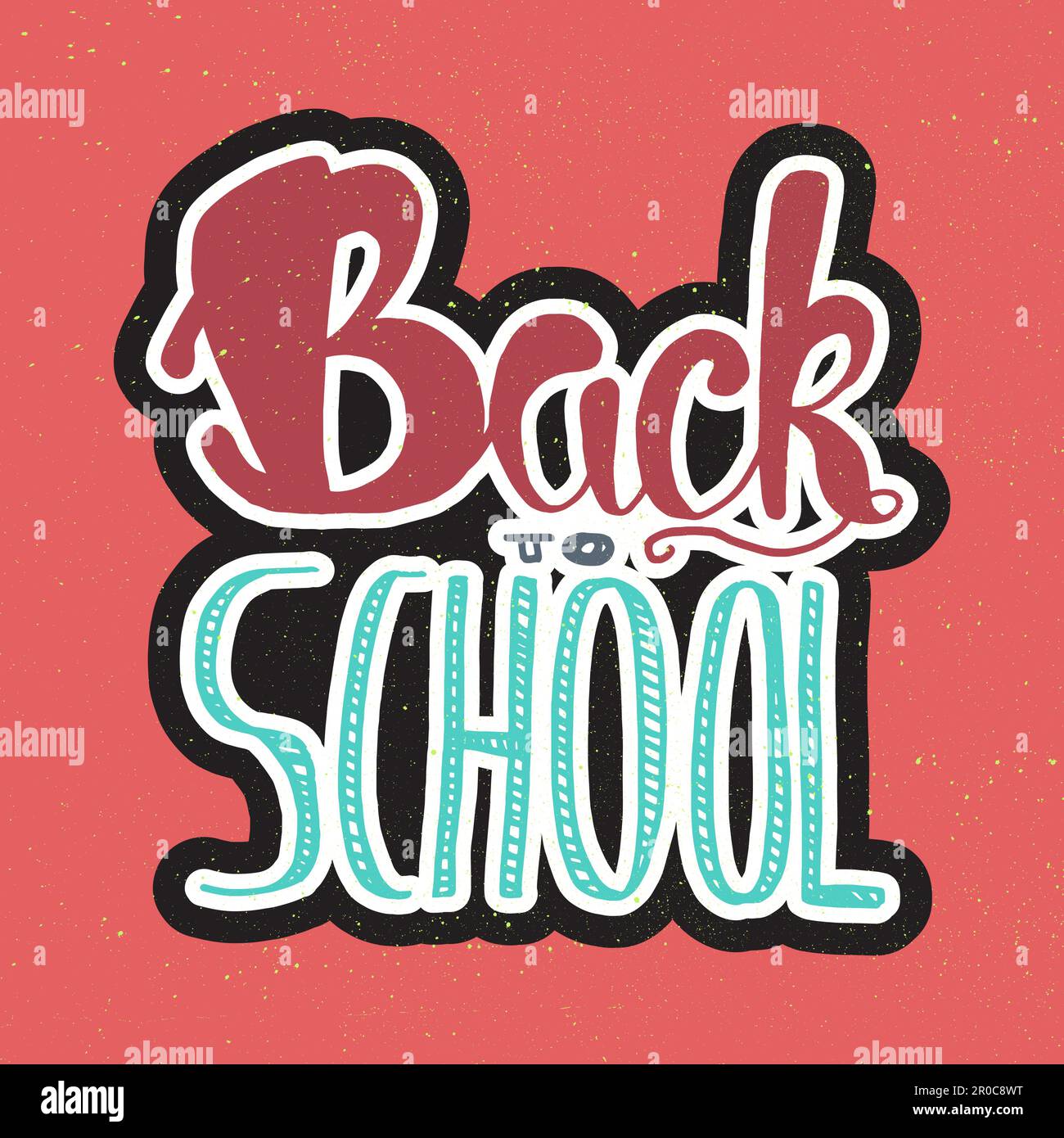 Vintage Back To School Lettering Banner. Knowledge day greeting card ...