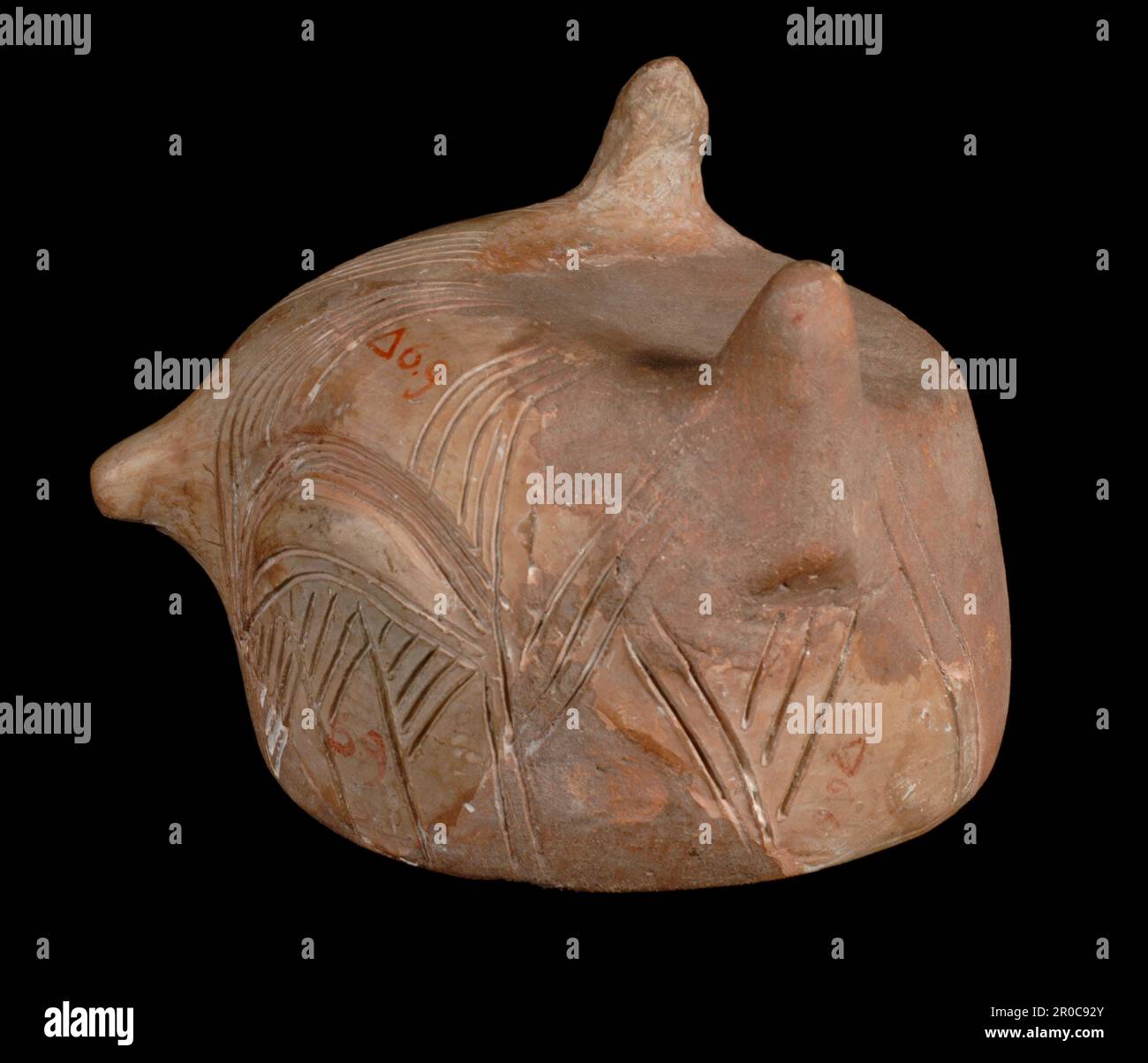 Neolithic Pot Lid, 6500 BC - 4000 BC. Pottery lid excavated in Vinča ...