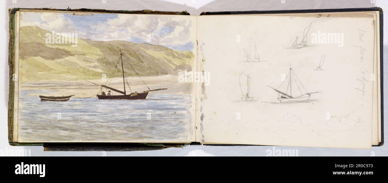 Sketchbook, watercolours, 1875-1877. Myra Louisa Bunce (1854-1919 ...