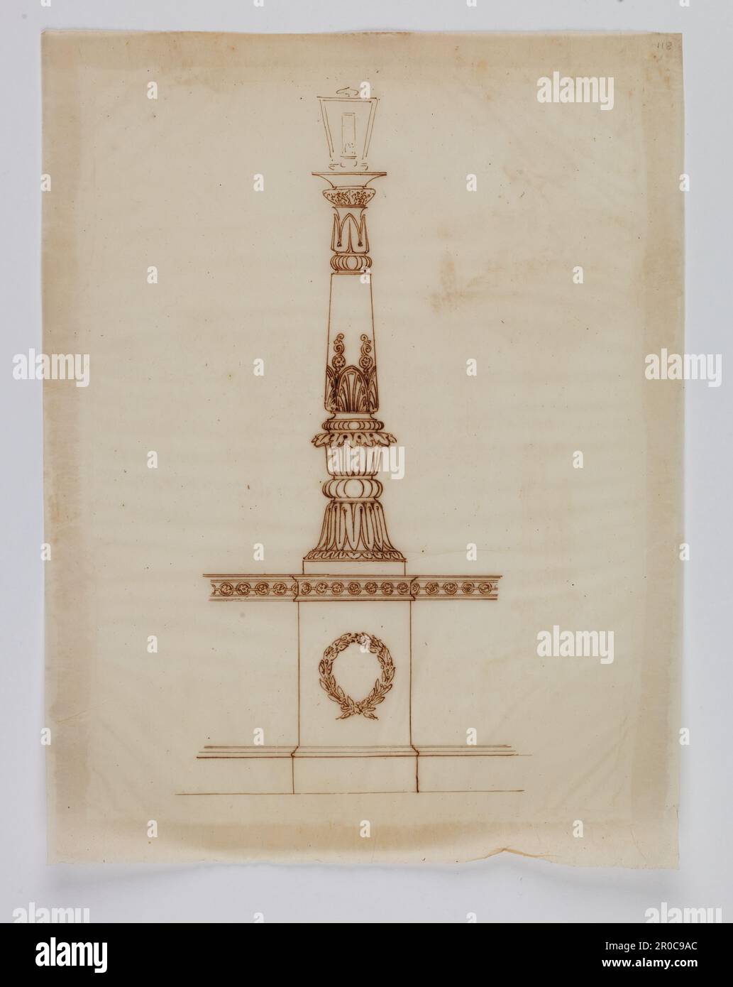 Wilkinson Tracing, Design for a torchere, 1820. Ink on tracing paper ...