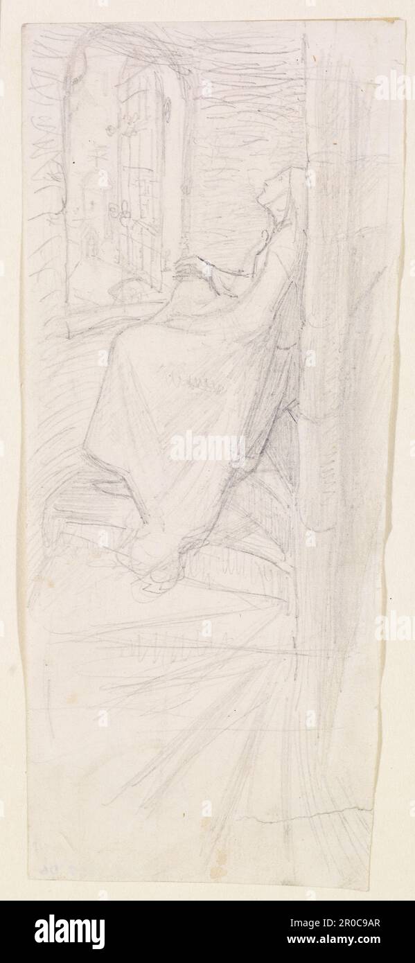 Tennyson's 'St Agnes Eve' - Compositional Sketch, 1856. Artist: John ...