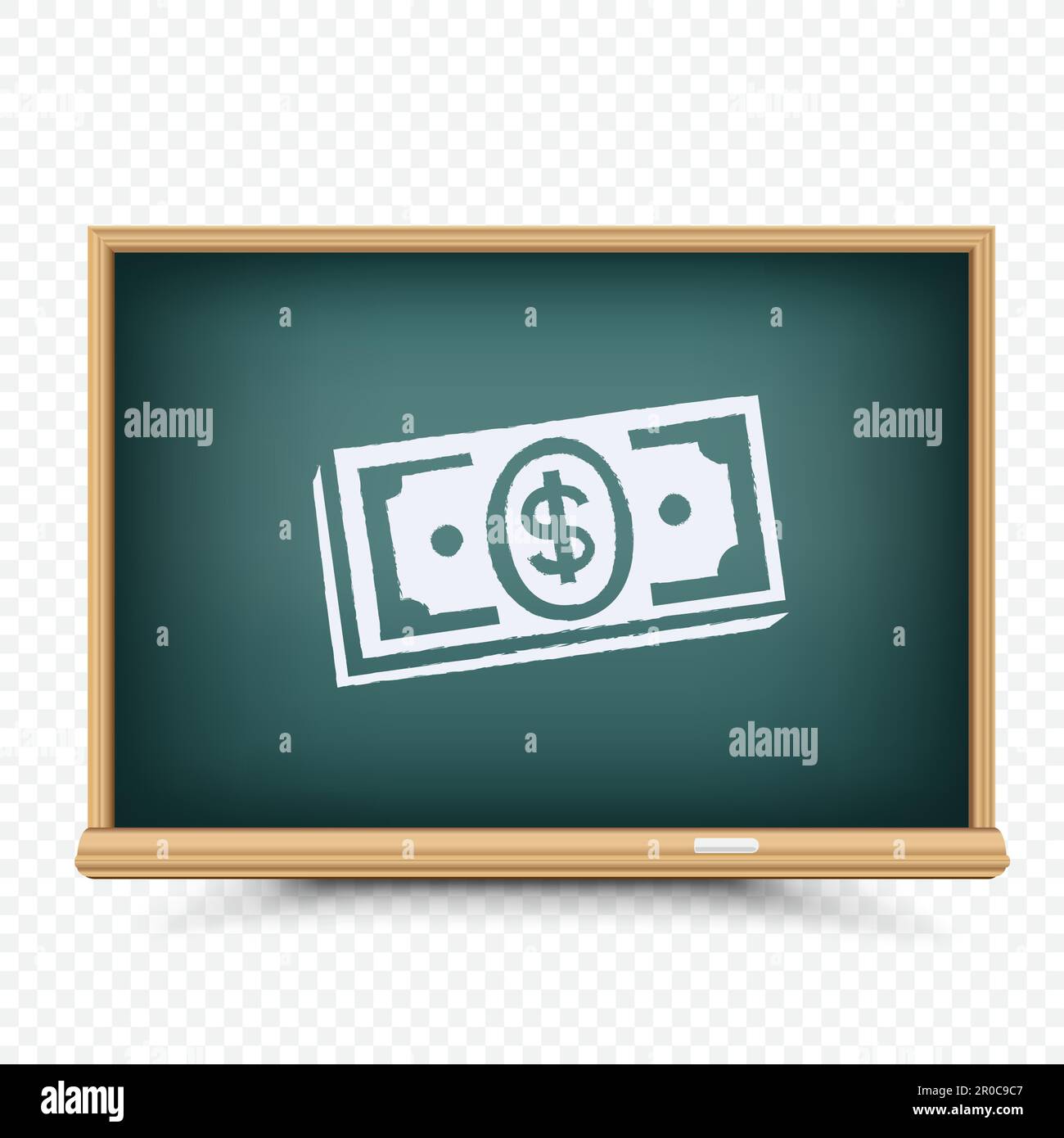 cash money symbol on school blackboard Stock Vector Image & Art - Alamy