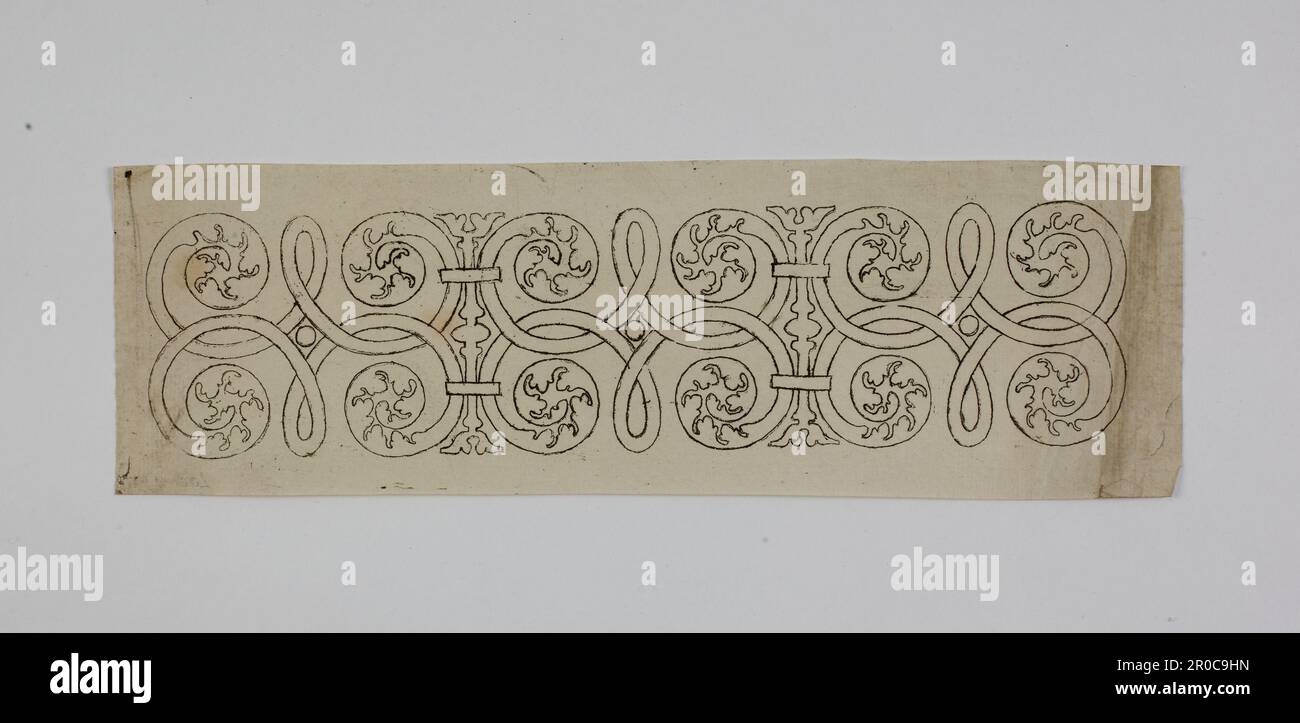 Wilkinson Tracing, Scrolling design for inlaid decoration, 1820-30. Ink ...