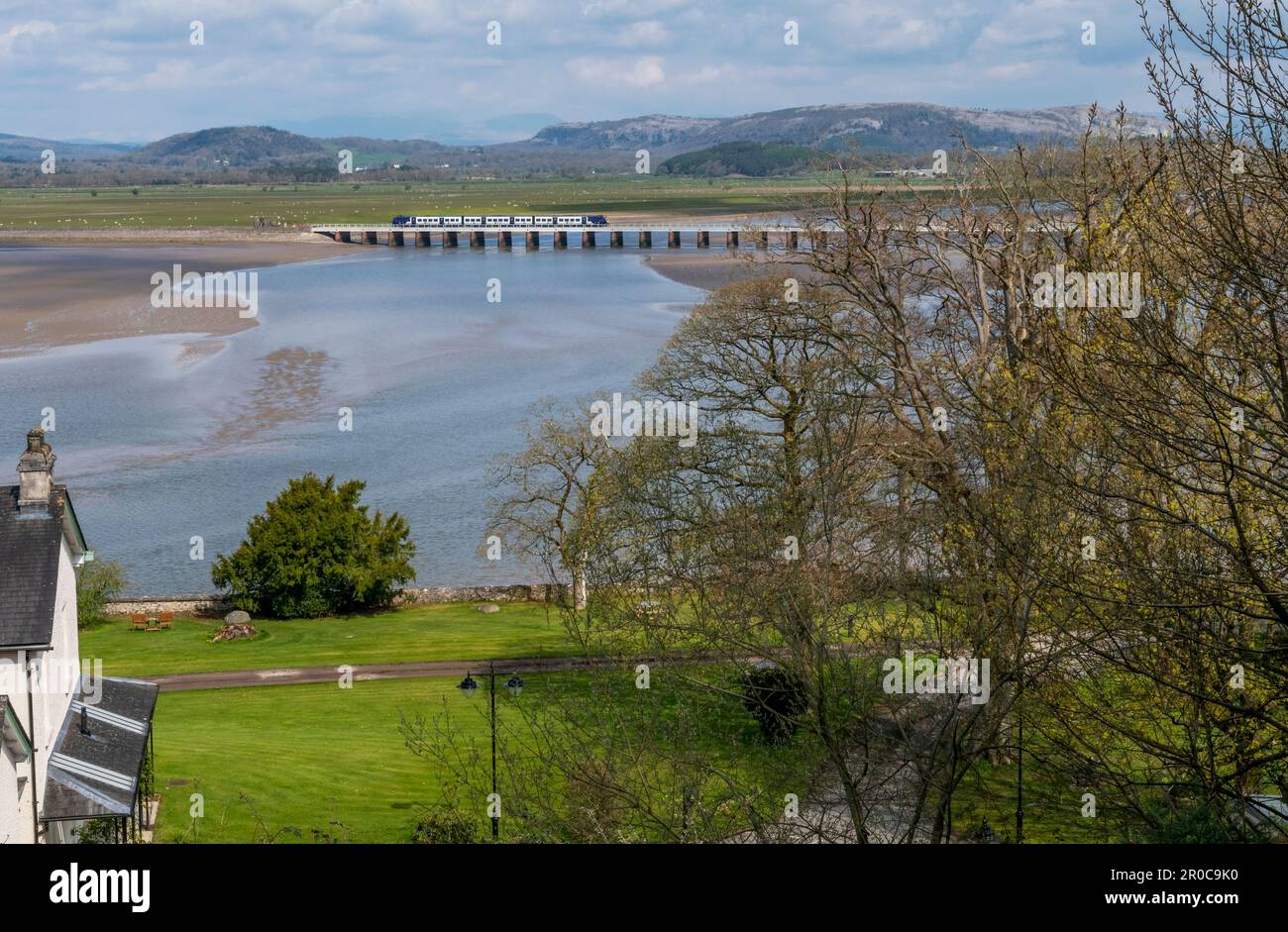 A view of the Arnside train crossing in Cumbria, UK Stock Photo - Alamy