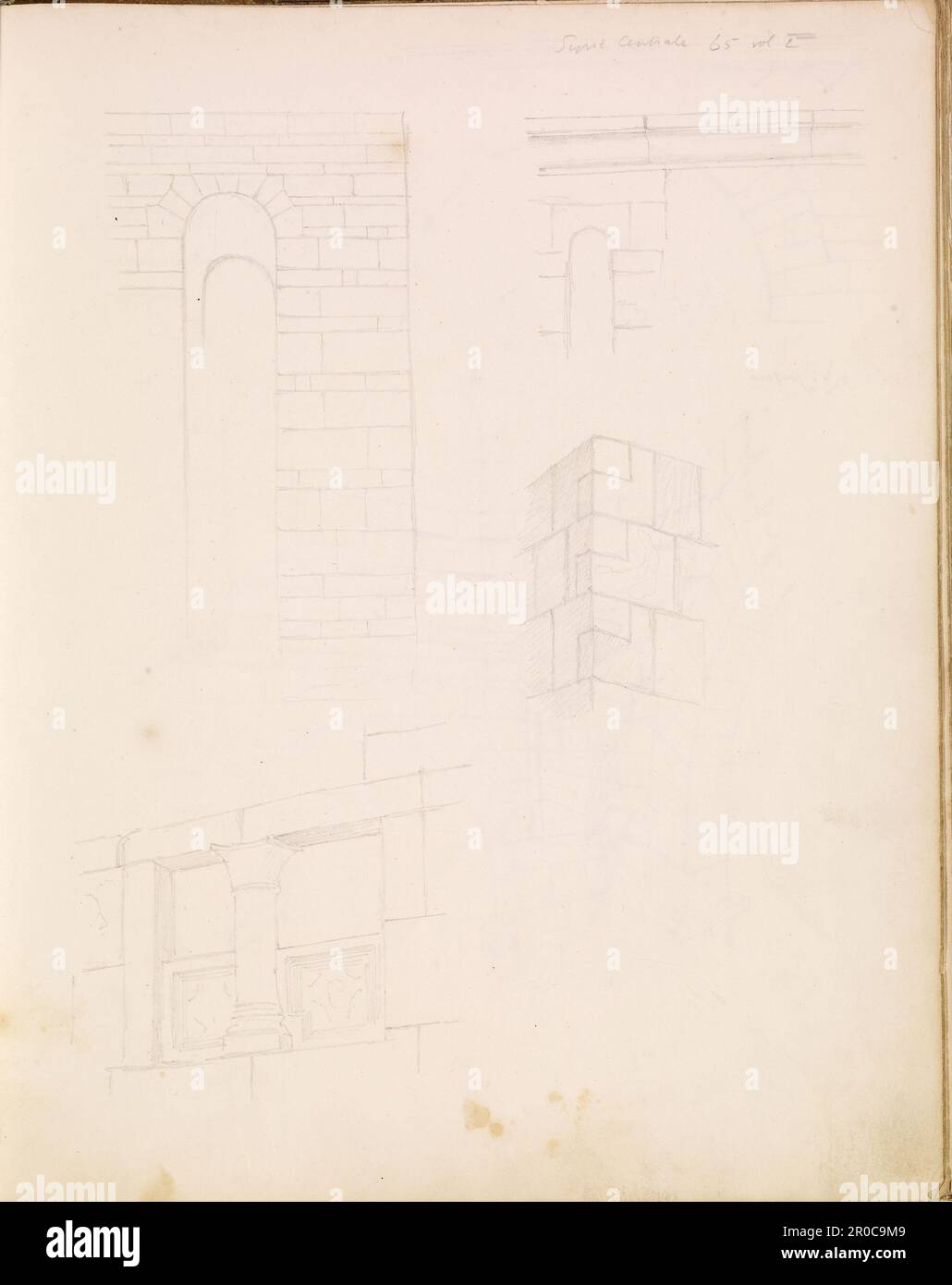 Sketchbook of Byzantine and Romanesque Decoration, 1887-1894. Sketch of ...