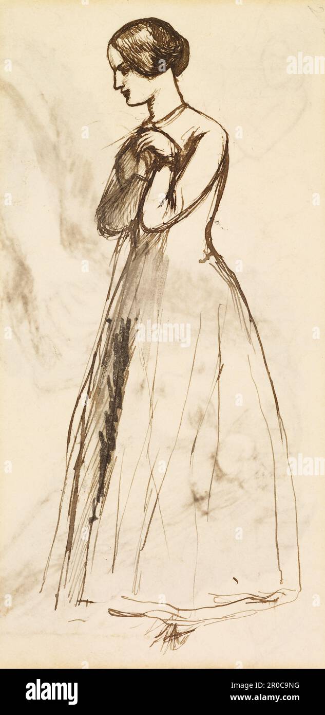 [Verso - Reverse]. Benedick and Beatrice - Figure Sketch of a Woman ...