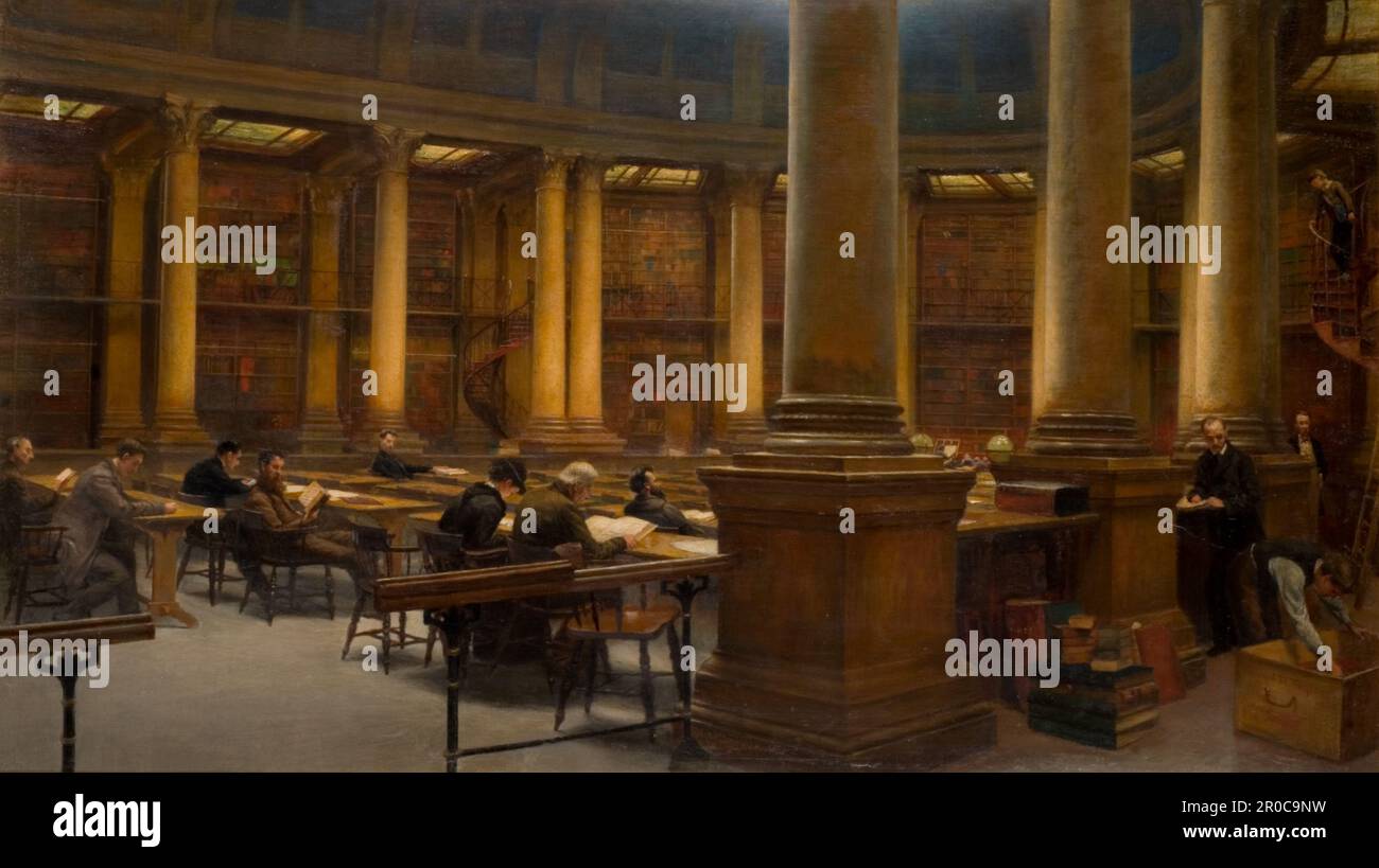 British library reading room interior hi-res stock photography and ...