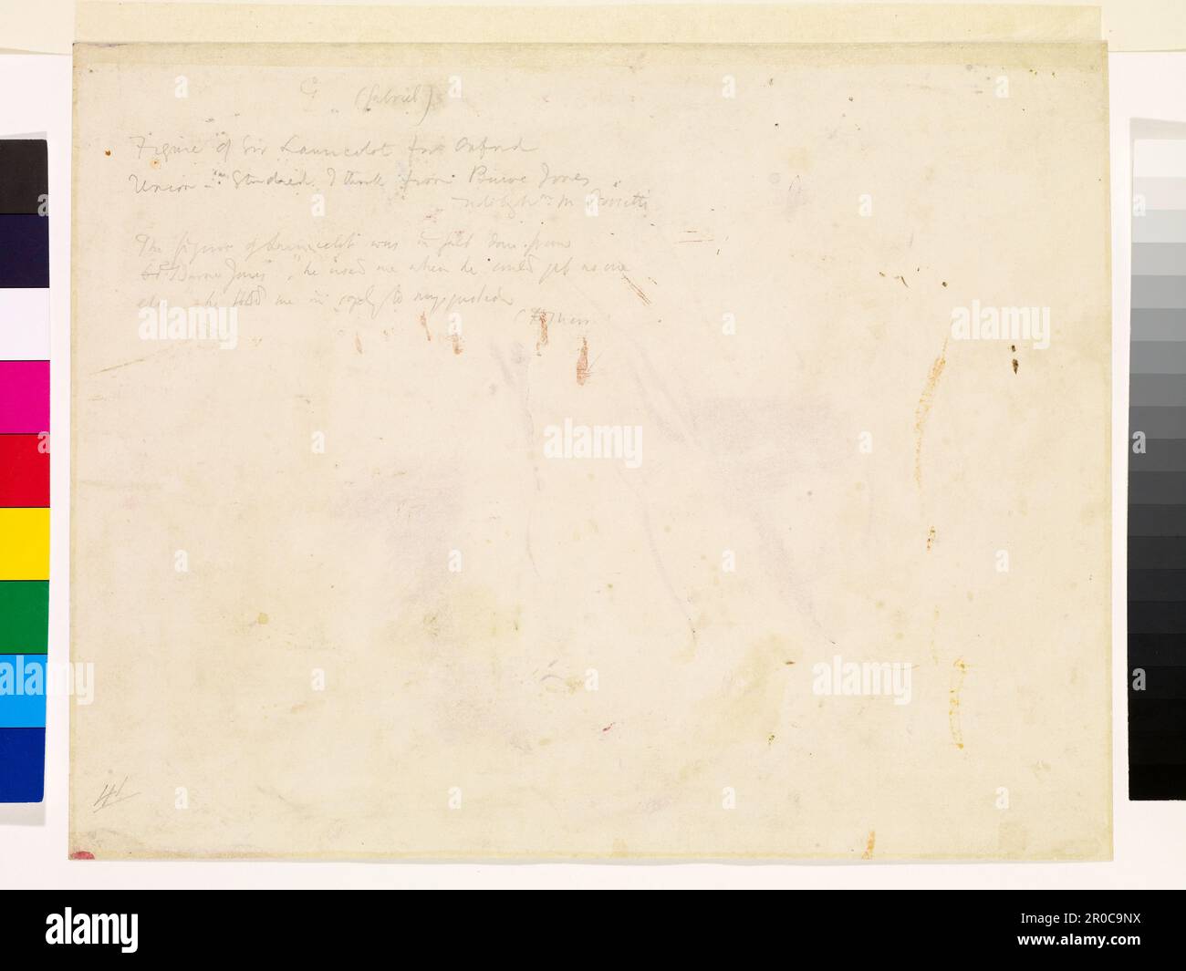 verso. Launcelot at the Shrine of the Holy Grail, 1857. Study for the ...