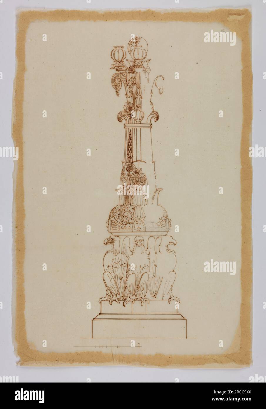 Wilkinson Tracing, Design for a torchere, 1820. Ink on tracing paper ...