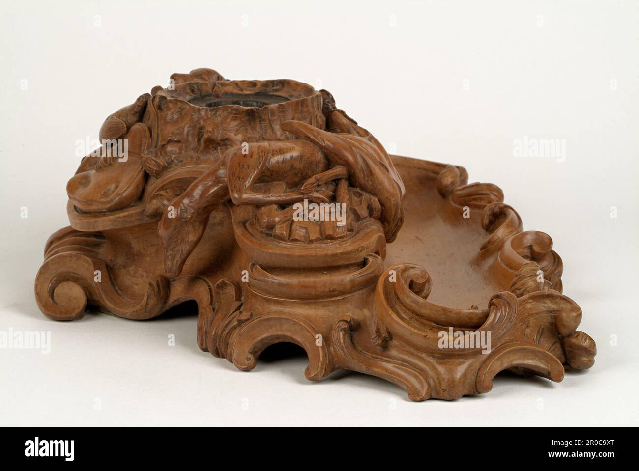 Inkstand/ Pen Tray/ Pen Holder, 1840-60. Carved by William Gibbs Rogers ...