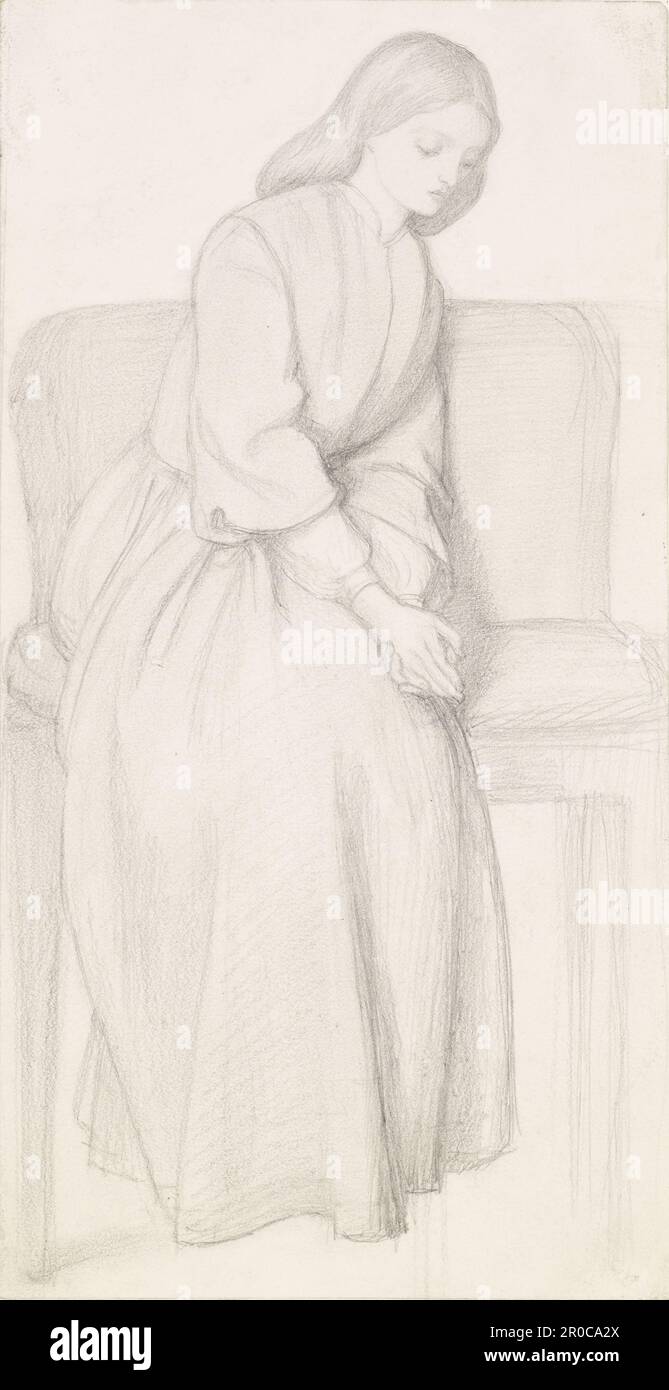 Dante's Vision of Rachel and Leah - Figure Study of Rachel, 1855. Dante ...