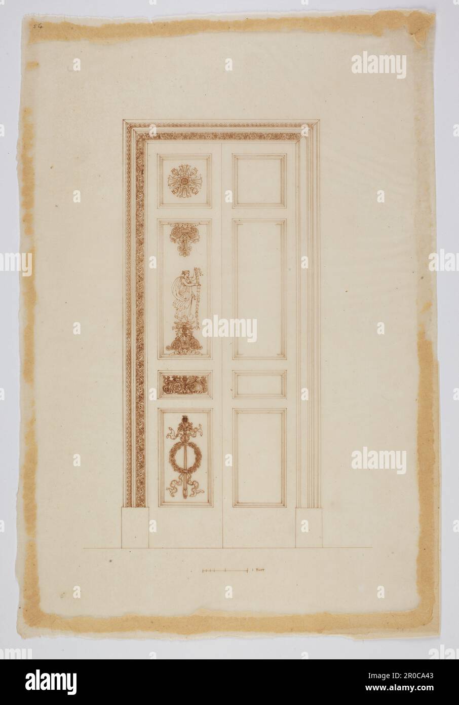Wilkinson Tracing, Design for a door, 1820. Ink on tracing paper ...