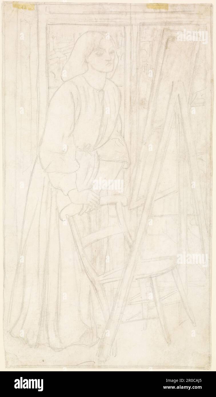 Portrait of Elizabeth Siddal, 1860-61. Dante Gabriel Rossetti Stock ...