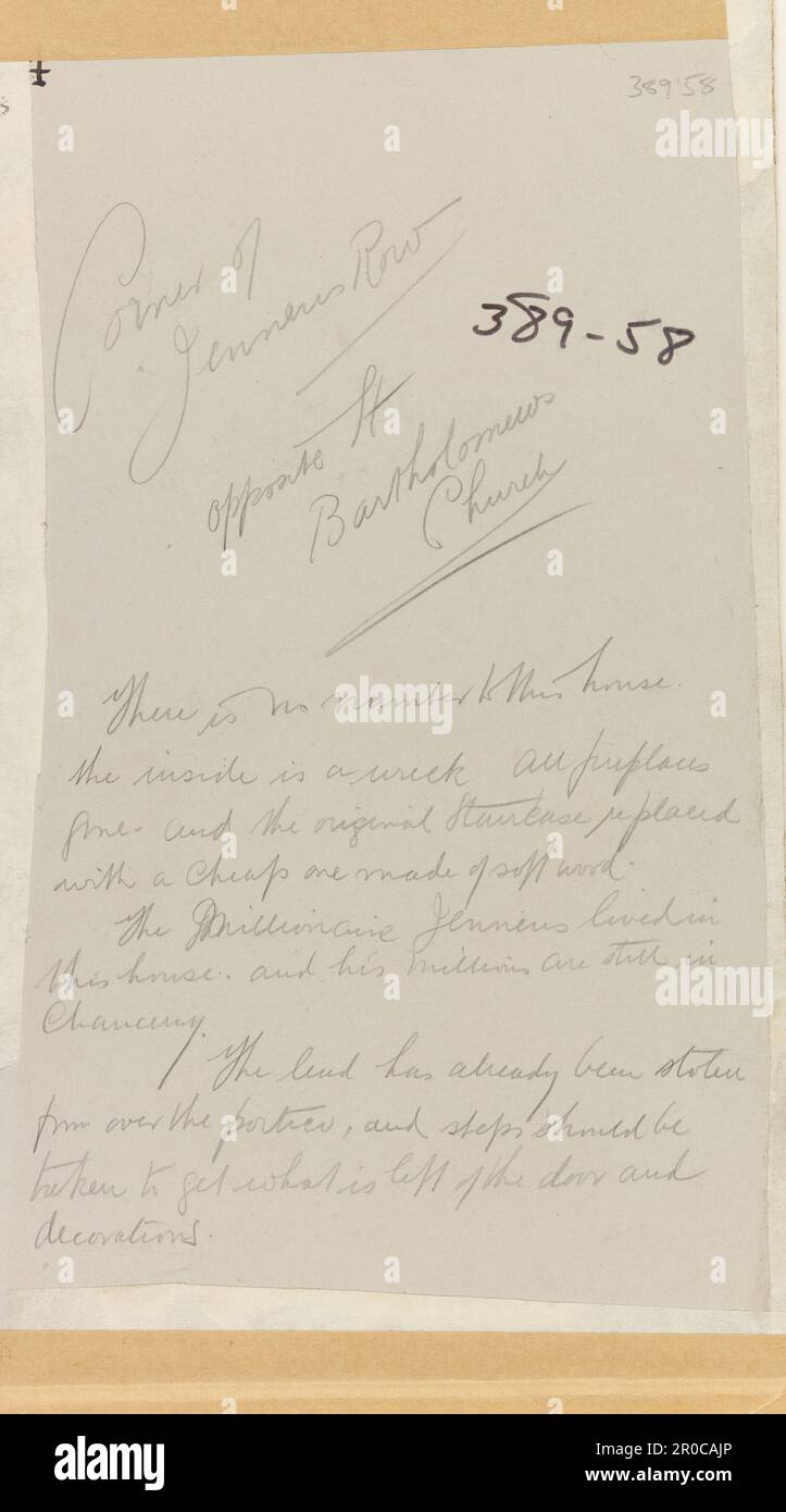 Topographical view of Birmingham.Notes on reverse of Pencil Drawing ...