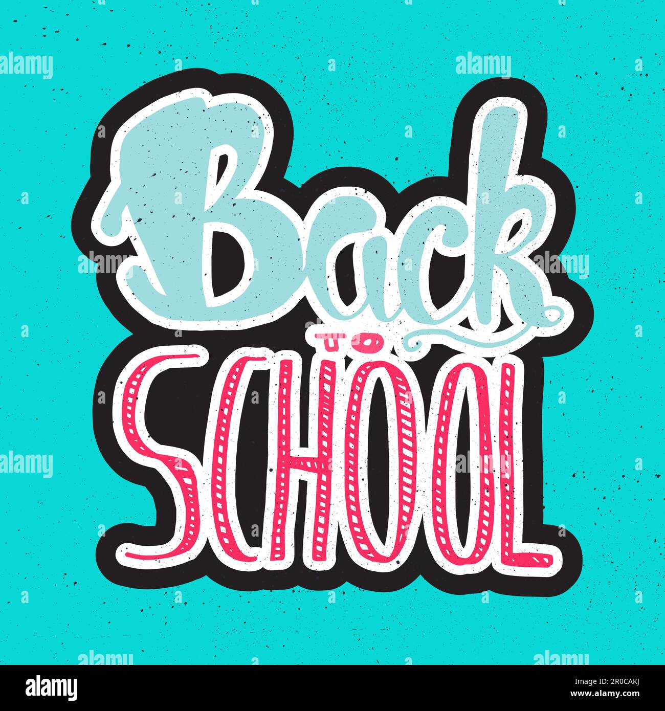Vintage Back To School Lettering Banner. Knowledge day greeting card ...