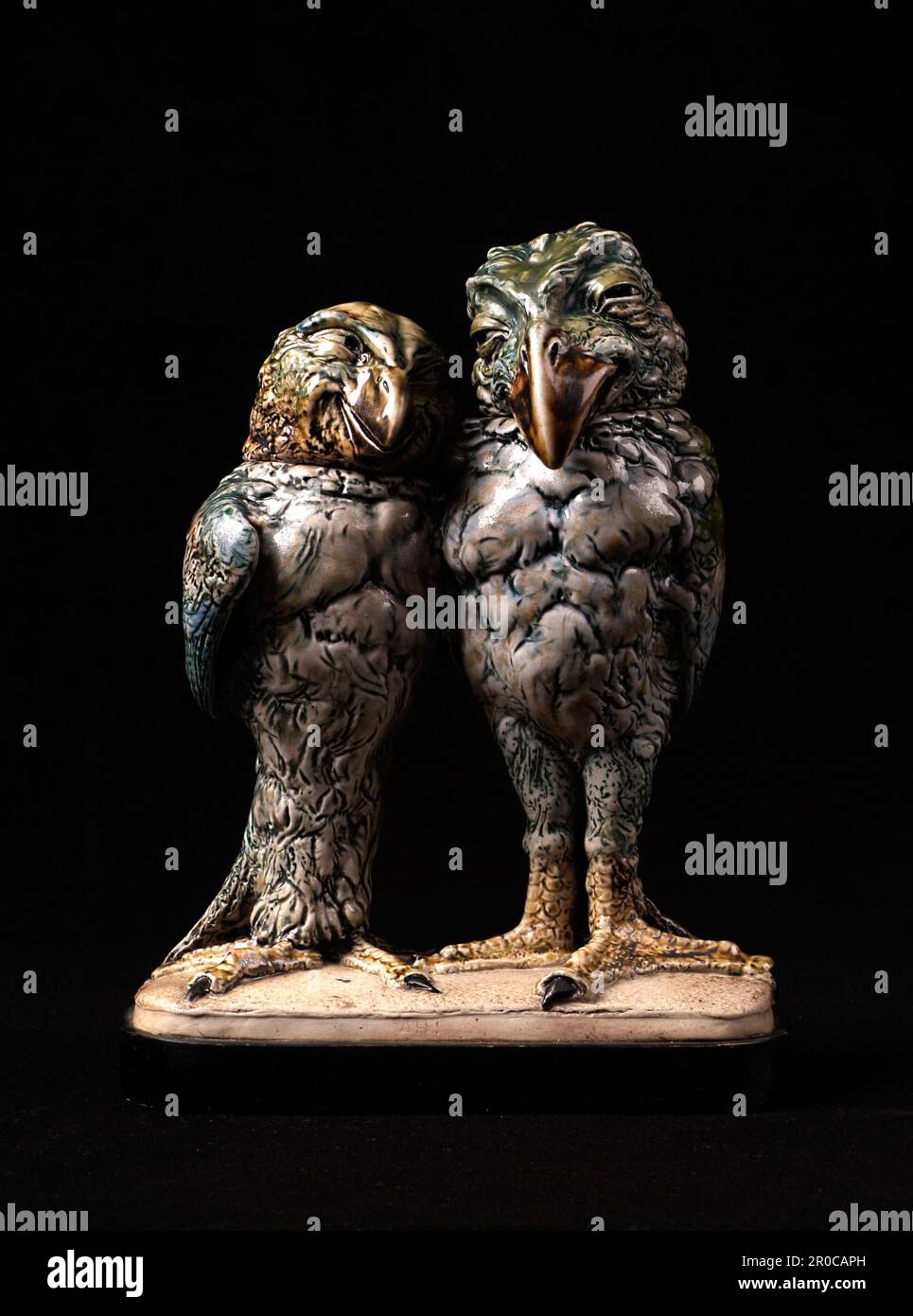 Wally Birds - Jar and Two Covers, 1914. Manufacturers: Martin Brothers ...