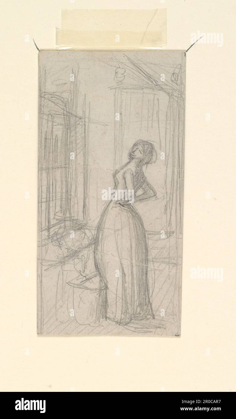 Mariana - Figure Sketch, 1850. Artist: John Everett Millais Stock Photo ...