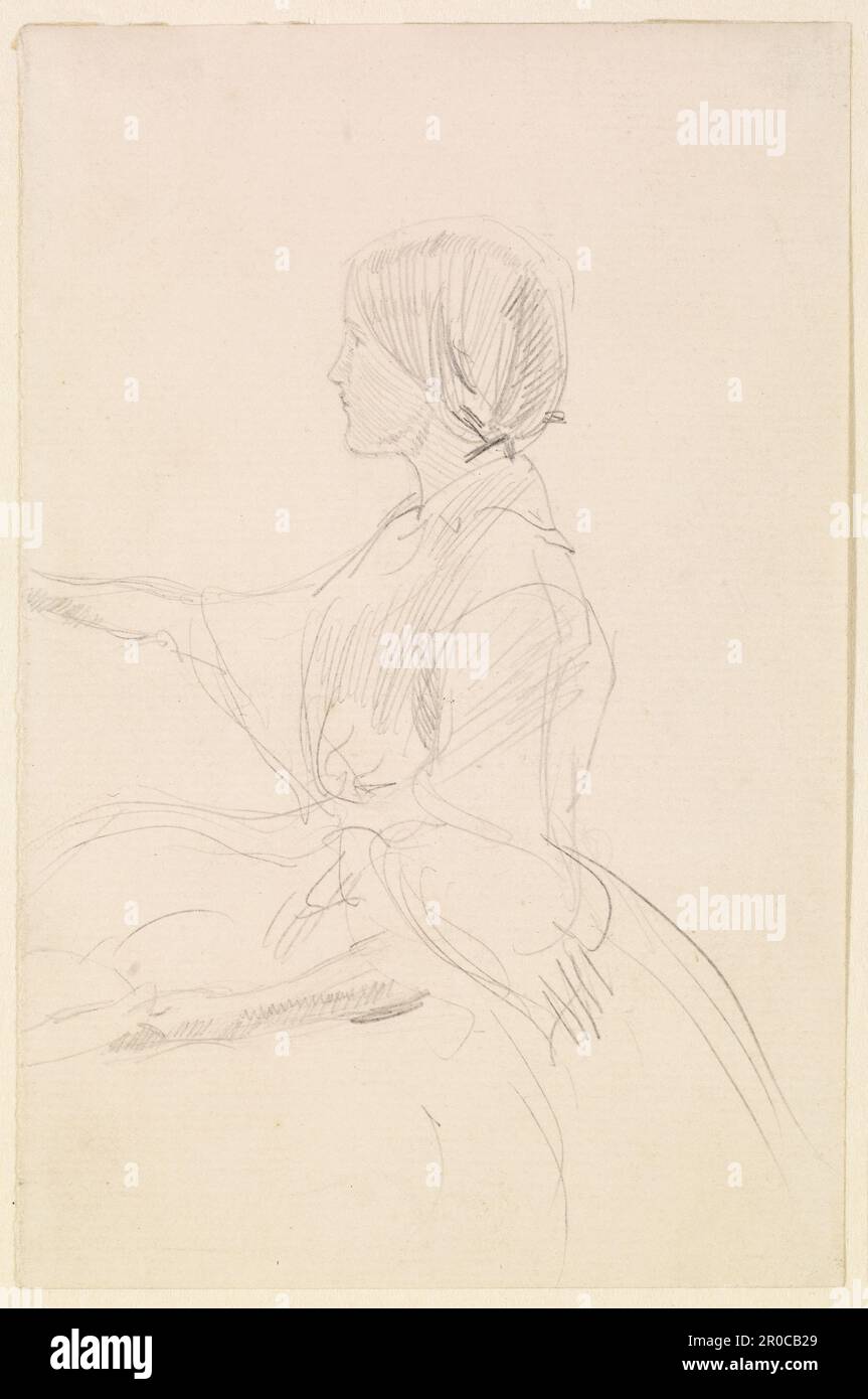 Tennyson's The Grandmother's Apology - Girl Seated on Floor, 1859 ...