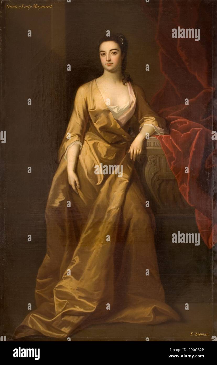 Portrait Of A Lady Maynard, 1745. By Enoch Zeeman Stock Photo - Alamy