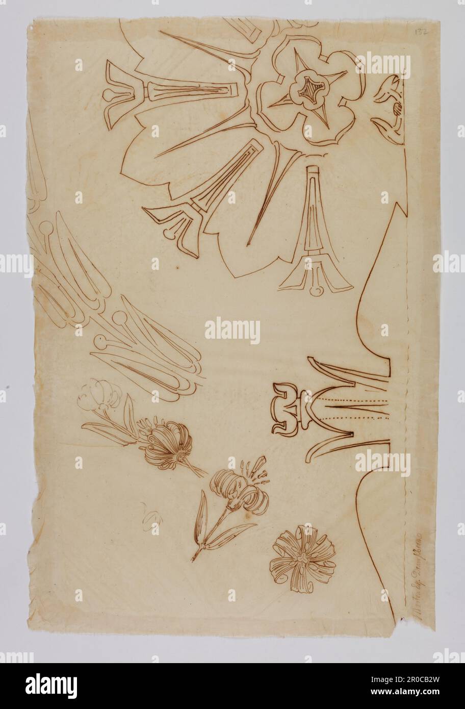 Wilkinson Tracing, Design for ornament, 1820. Ink on tracing paper ...