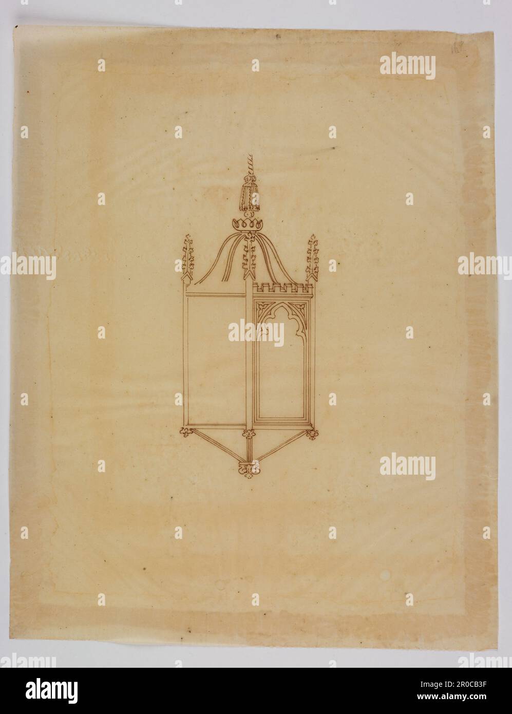 Wilkinson Tracing, Design for a lantern, 1820. Ink on tracing paper ...