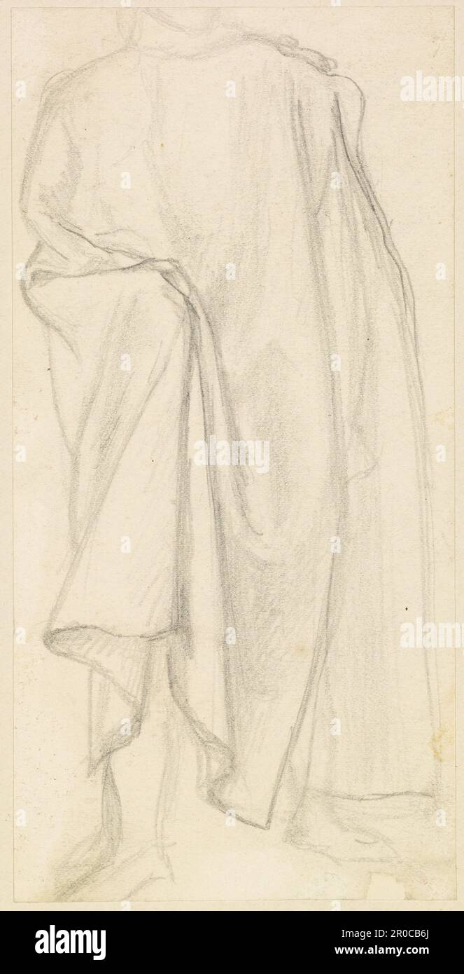 Male - Study of Drapery, possibly for the Figure of Dante, 1840-82 ...