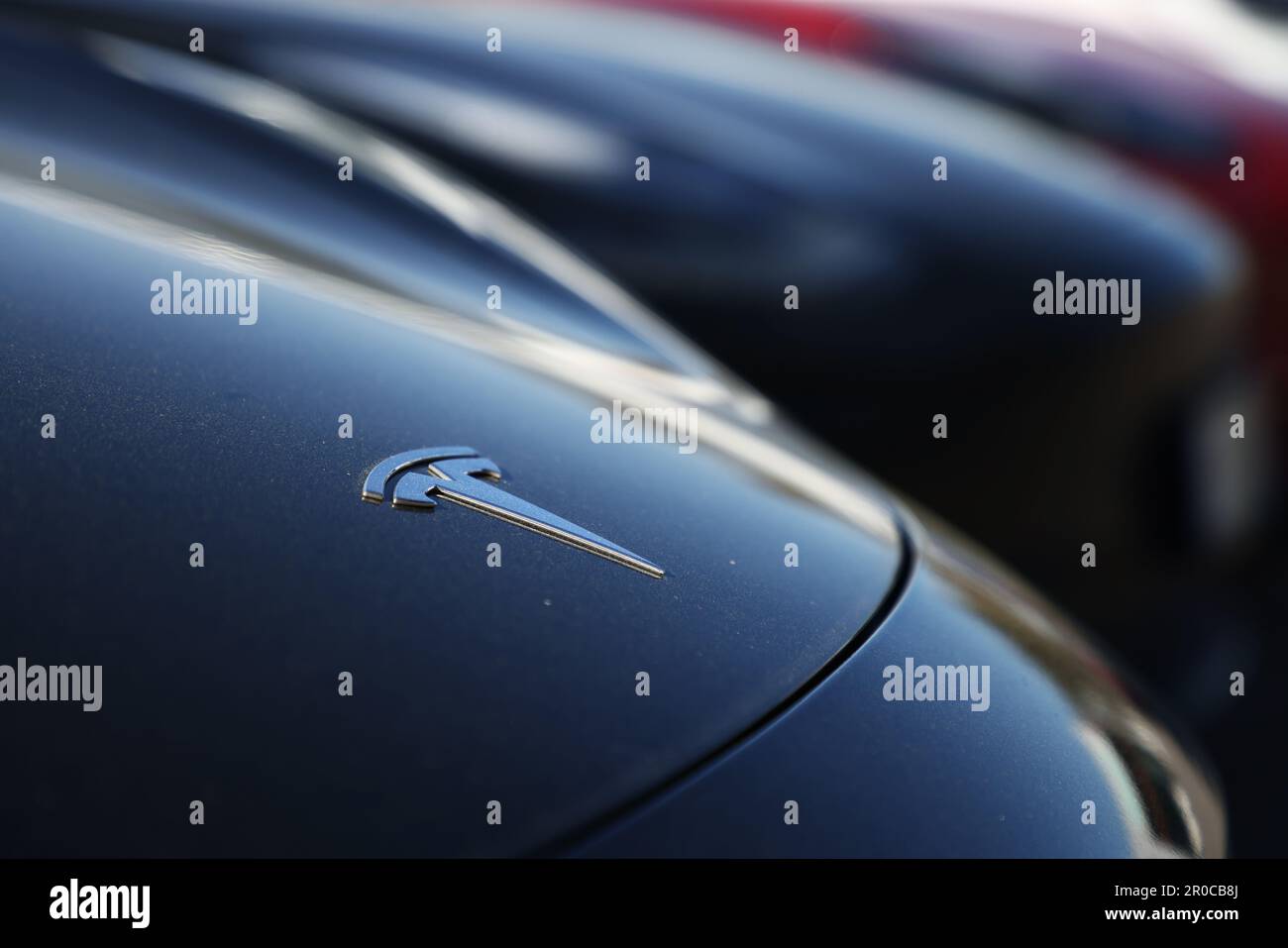 Tesla car dealership and service, Örebro, Sweden Stock Photo - Alamy