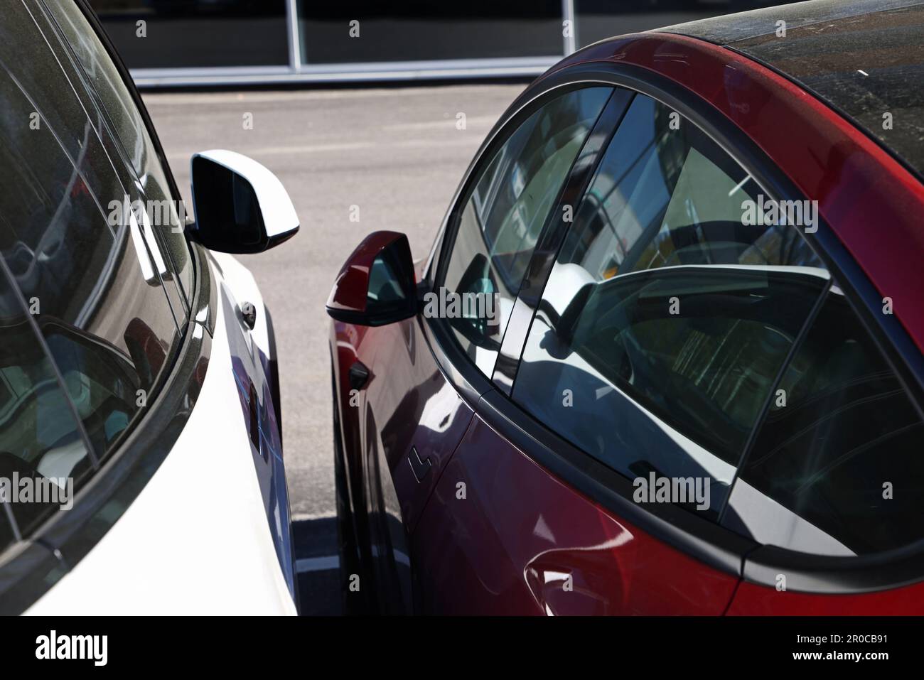 Tesla car dealership and service, Örebro, Sweden Stock Photo - Alamy