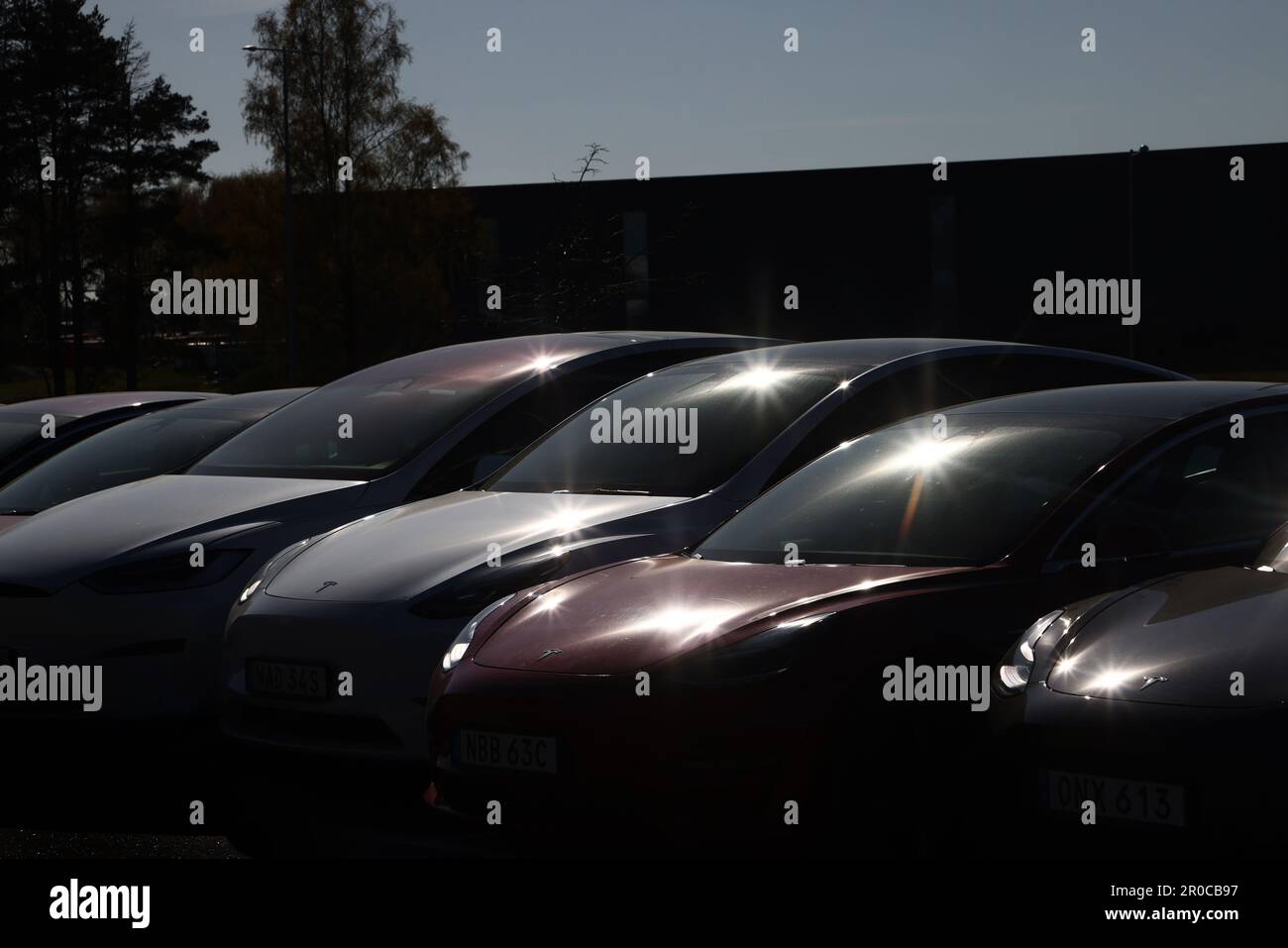 Tesla car dealership and service, Örebro, Sweden Stock Photo - Alamy