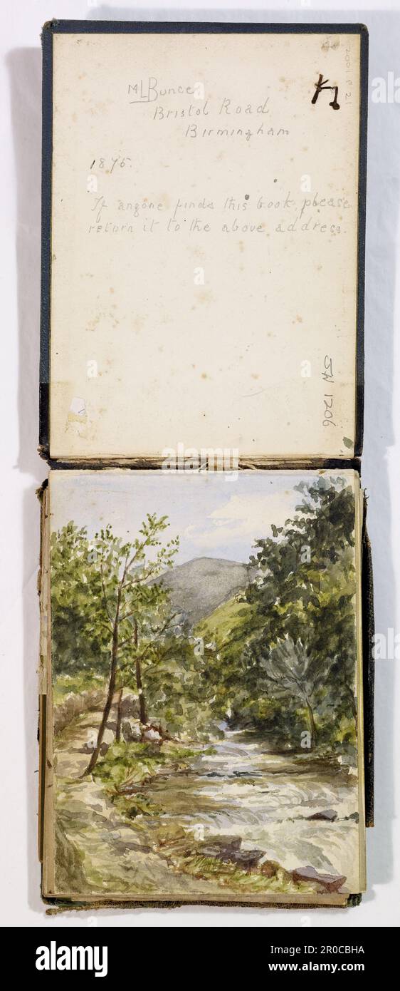 Sketchbook, watercolours, 1875-1877. Myra Louisa Bunce (1854-1919 ...