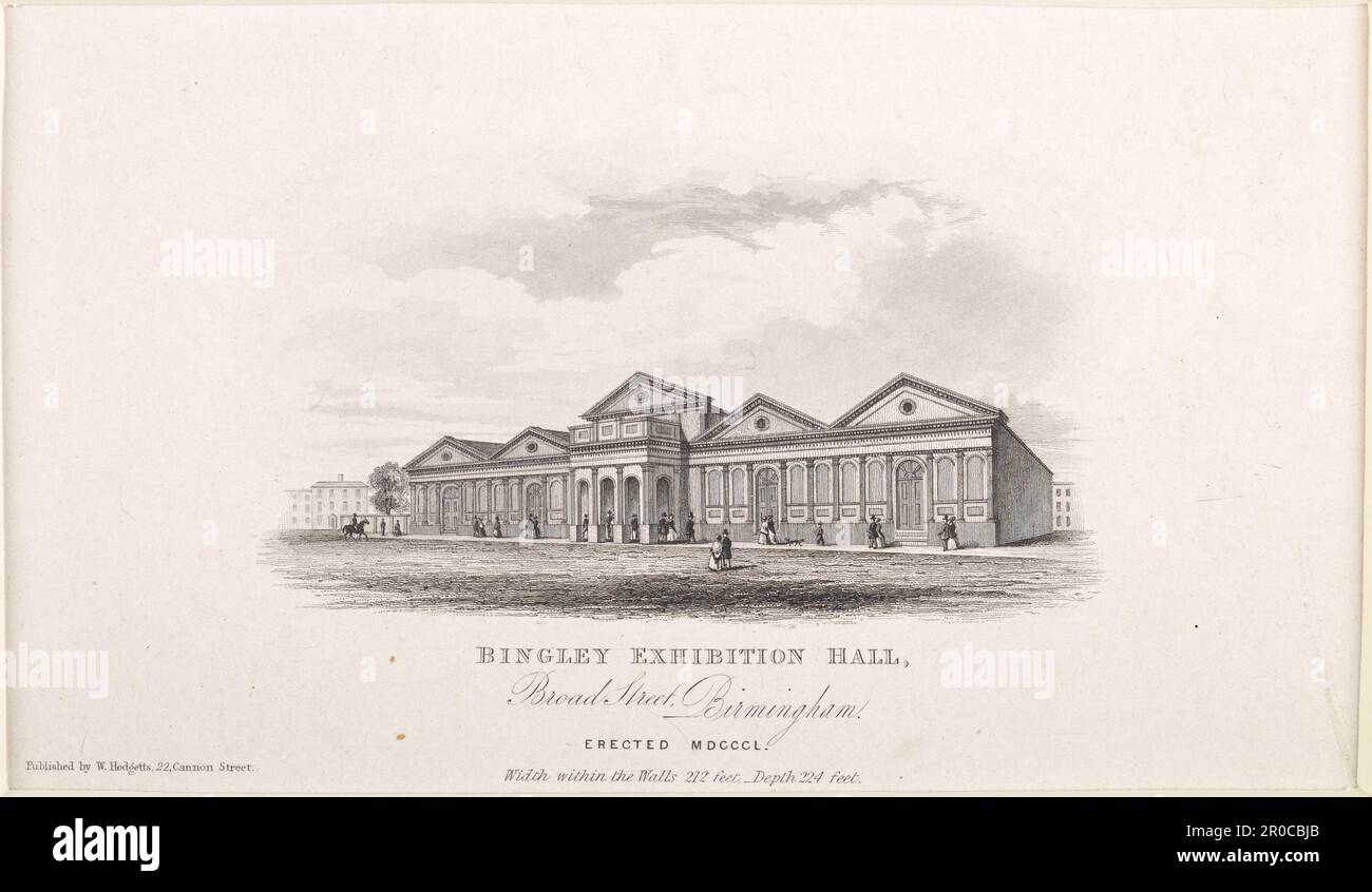 Engraving - Bingley Exhibition Hall, Broad Street, Birmingham ...