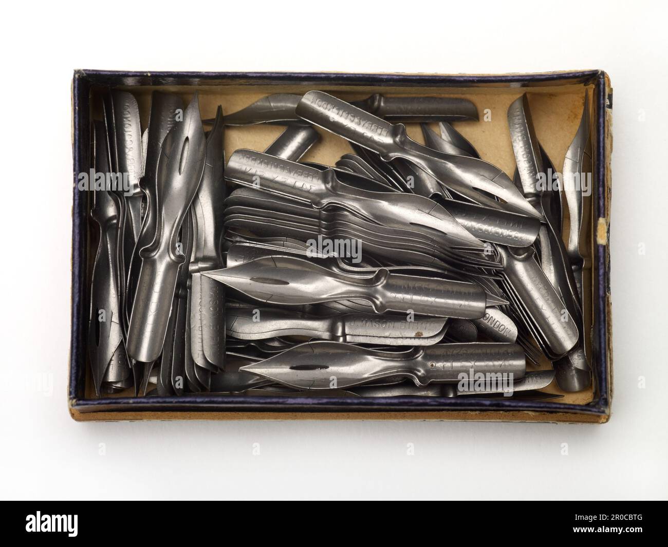 Box of Perry Pen Nibs. Manufacturer: Josiah Mason. Card box with lid ...