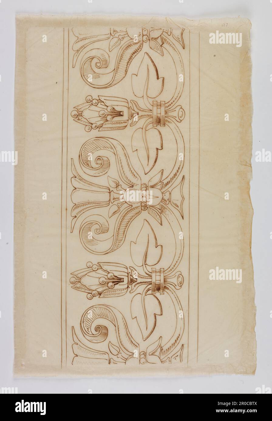Wilkinson Tracing, Design for a section of scrolling, floral ornament ...