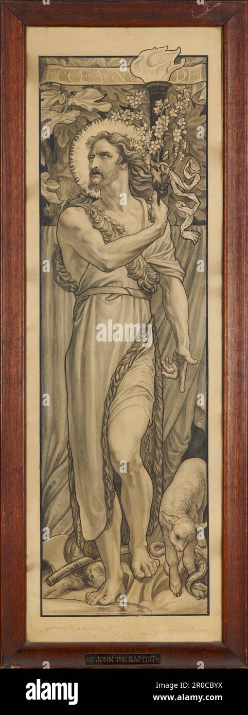Cartoon For Stained Glass - St John The Baptist, 1833-1911. Frederick ...