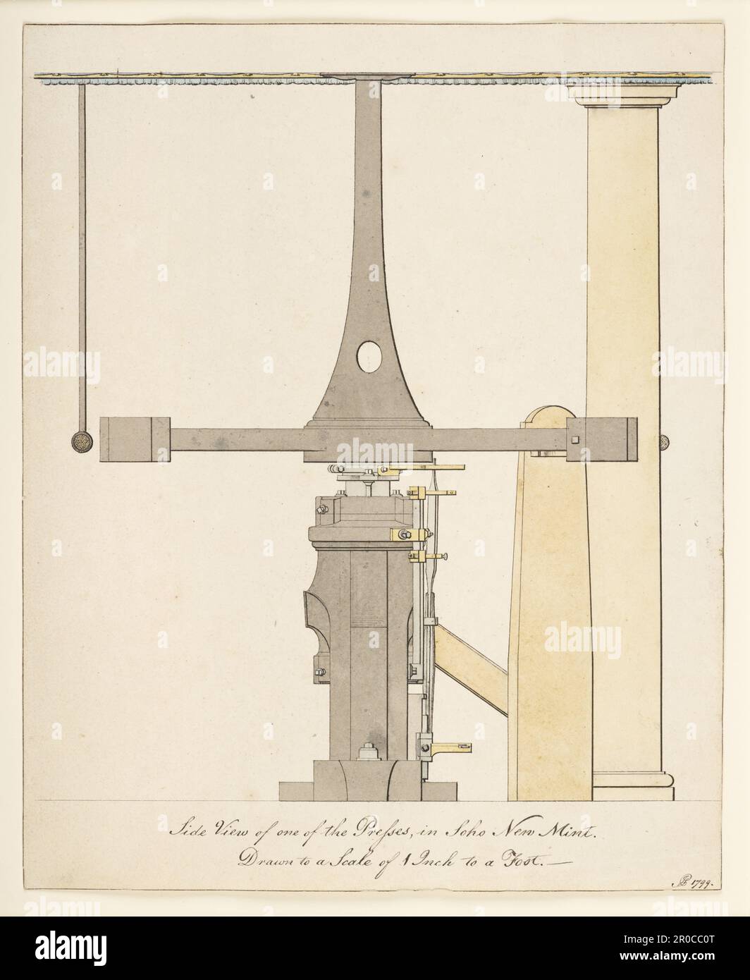 2003.0031.149.. Side view of the Presses in Matthew Boulton's Soho New ...