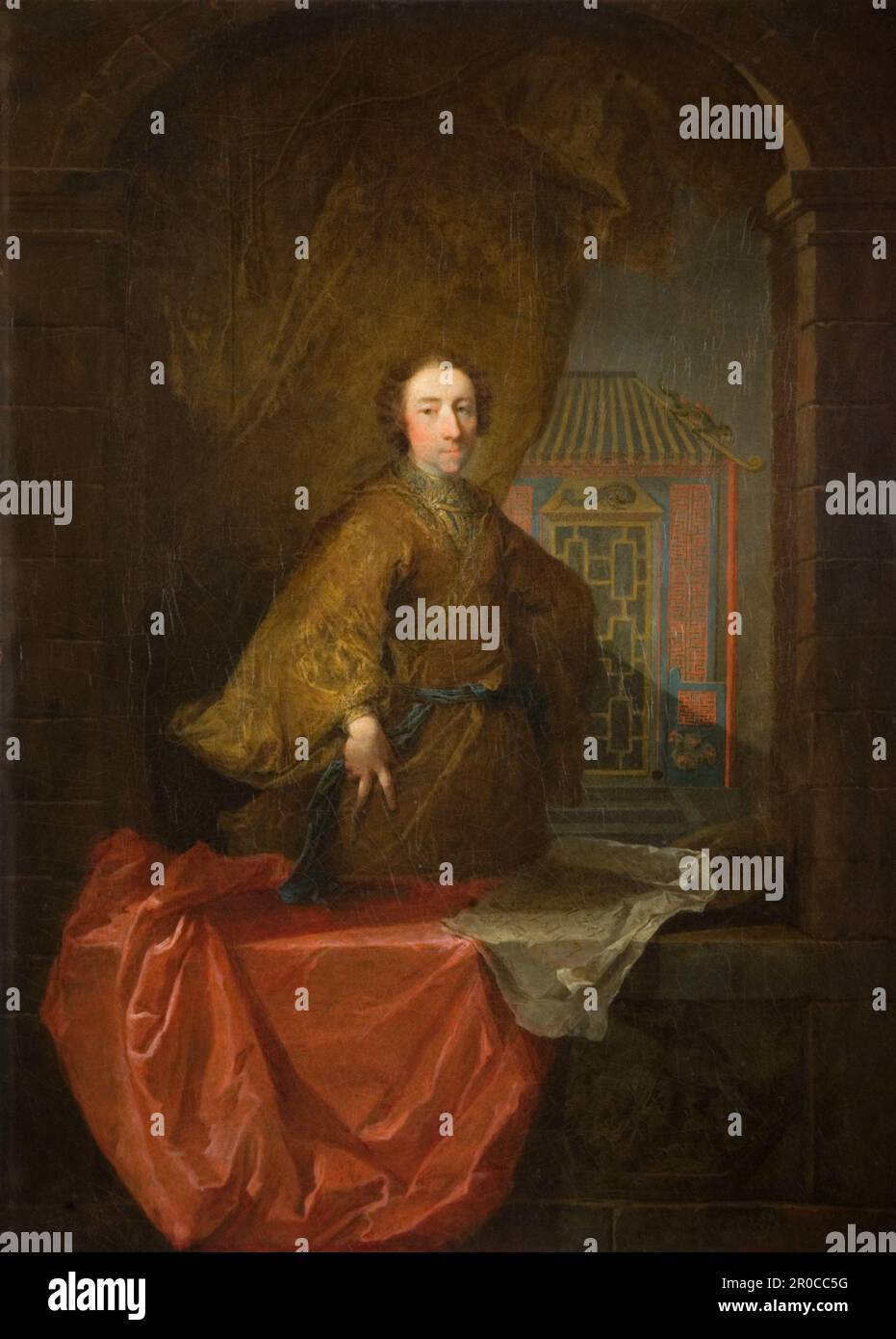 Portrait of Richard (Dicky) Bateman, 1741. By Robert Tournières Stock ...