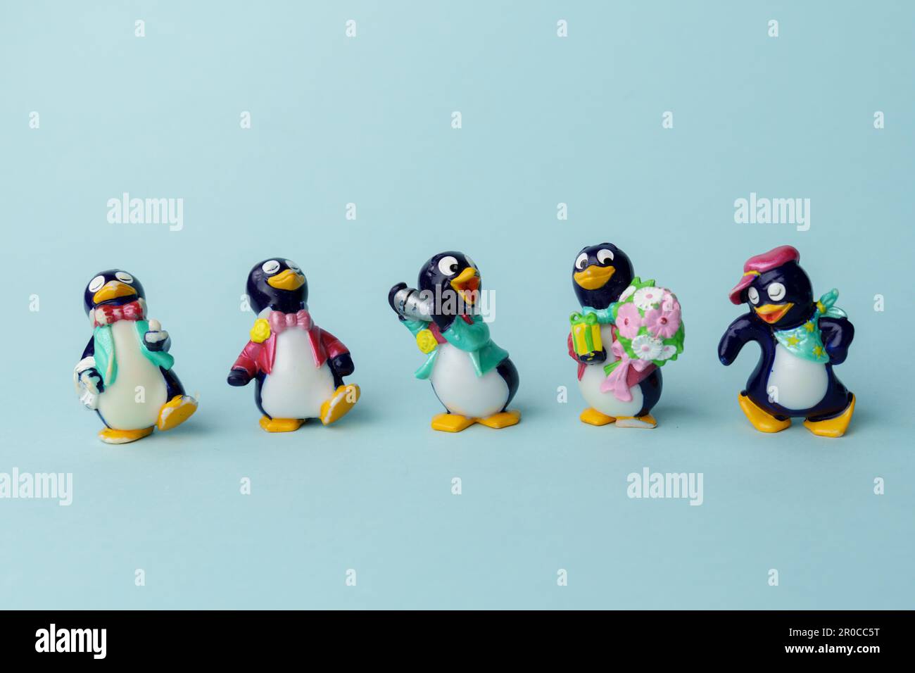 Tyumen, Russia-February 15, 2023: Kinder surprise toy penguins ...