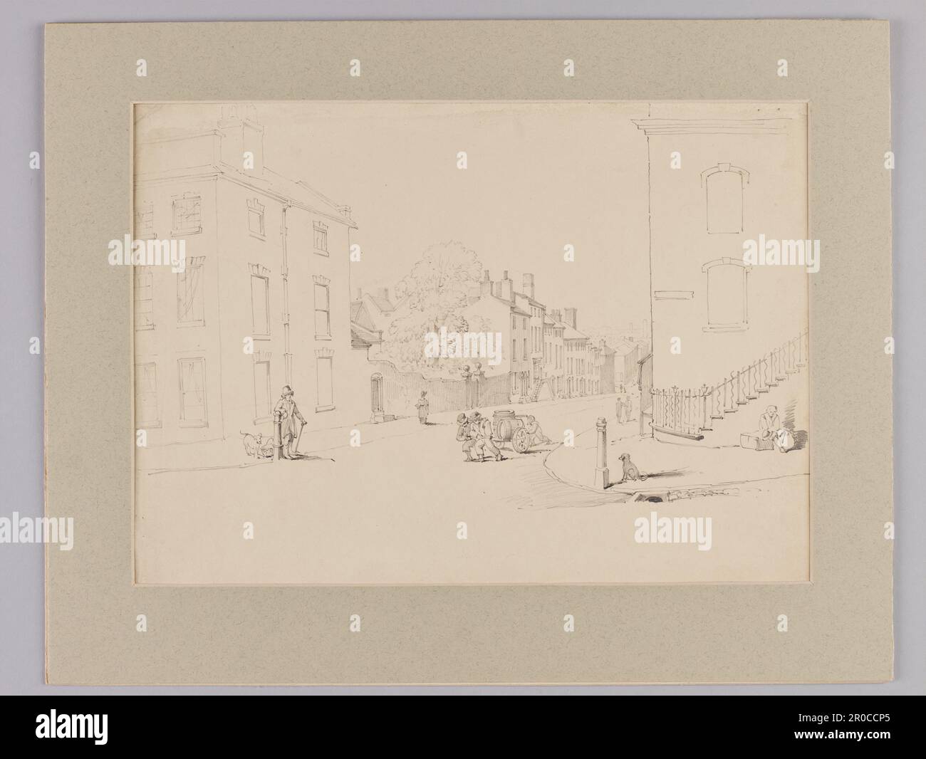 Topographical view of Birmingham.Pencil Drawing. Newhall Street ...