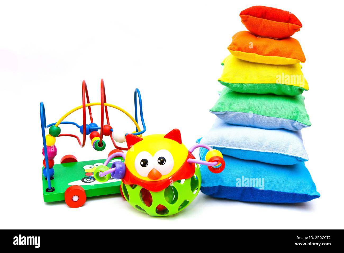 Children's bright colorfull toys developing motor skills of hands and ...