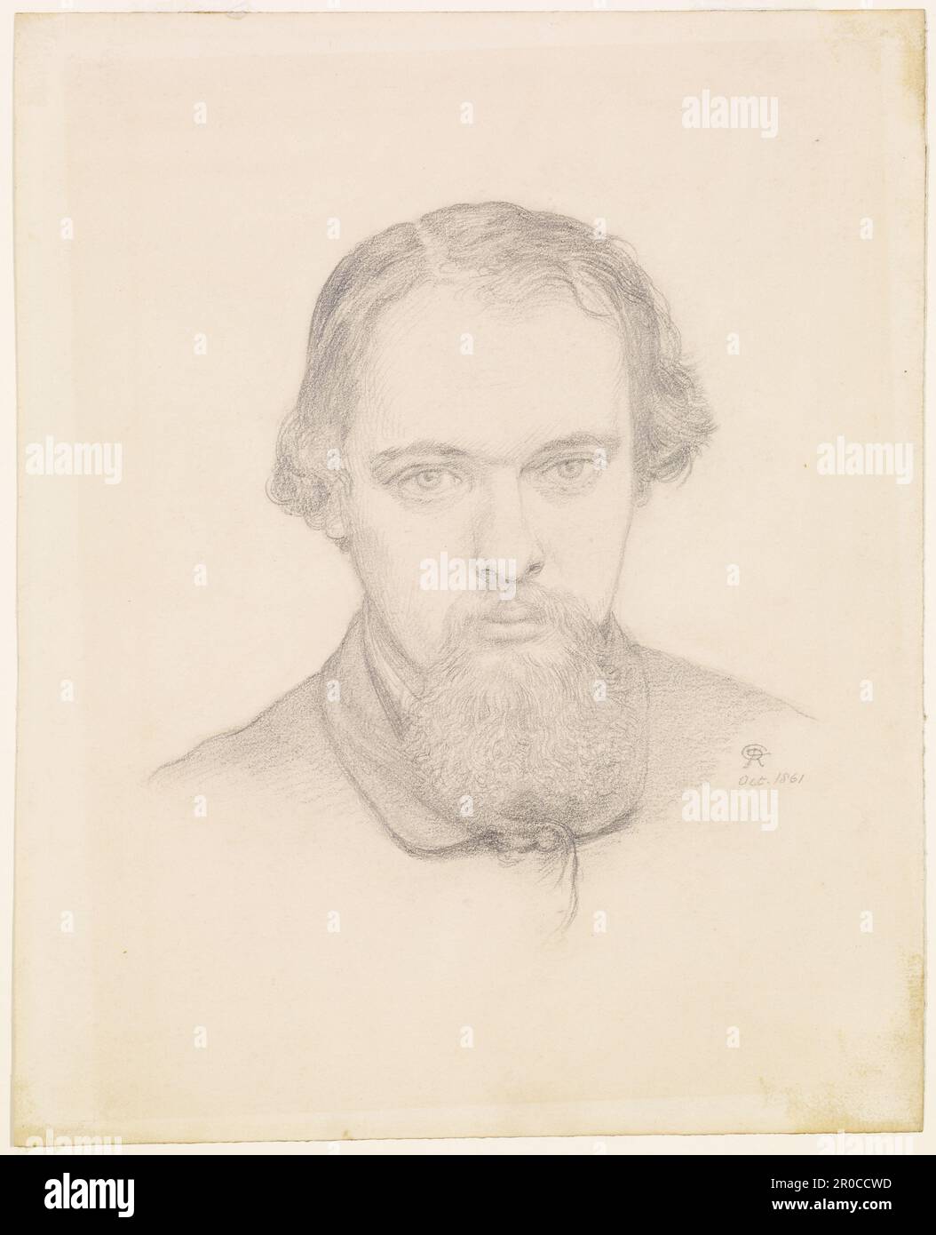 Self-Portrait, 1861. Artist: Dante Gabriel Rossetti Stock Photo - Alamy