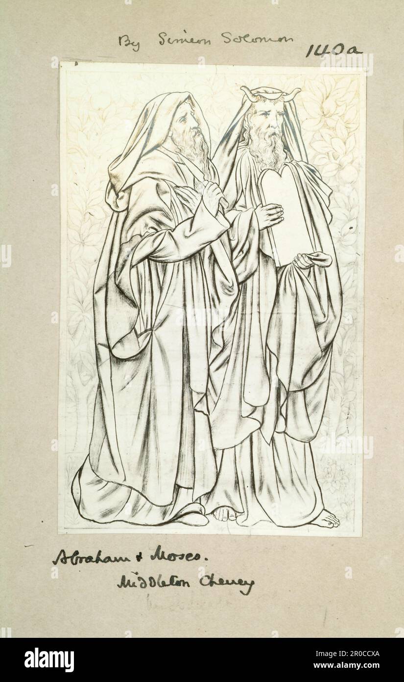 Designs for stained glass by Simeon Solomon. Design 140a Abraham ...